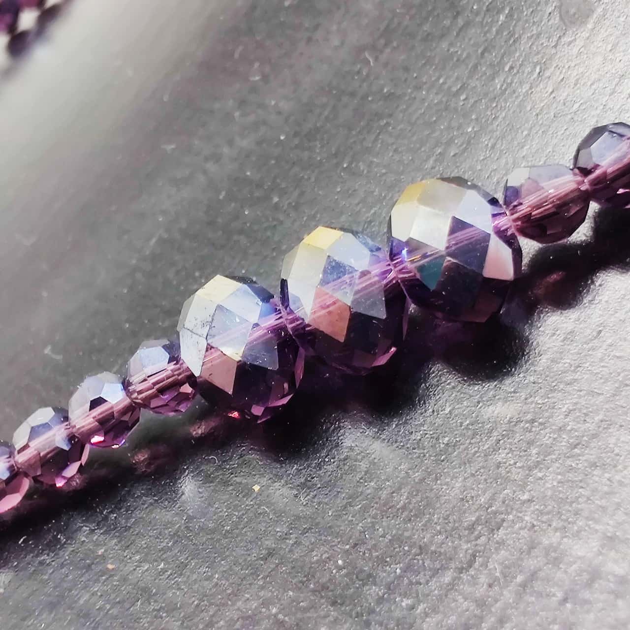 Smokey Mauve Crystal 40cm 3pc Set Including 3cm Diamante & Crystal ...