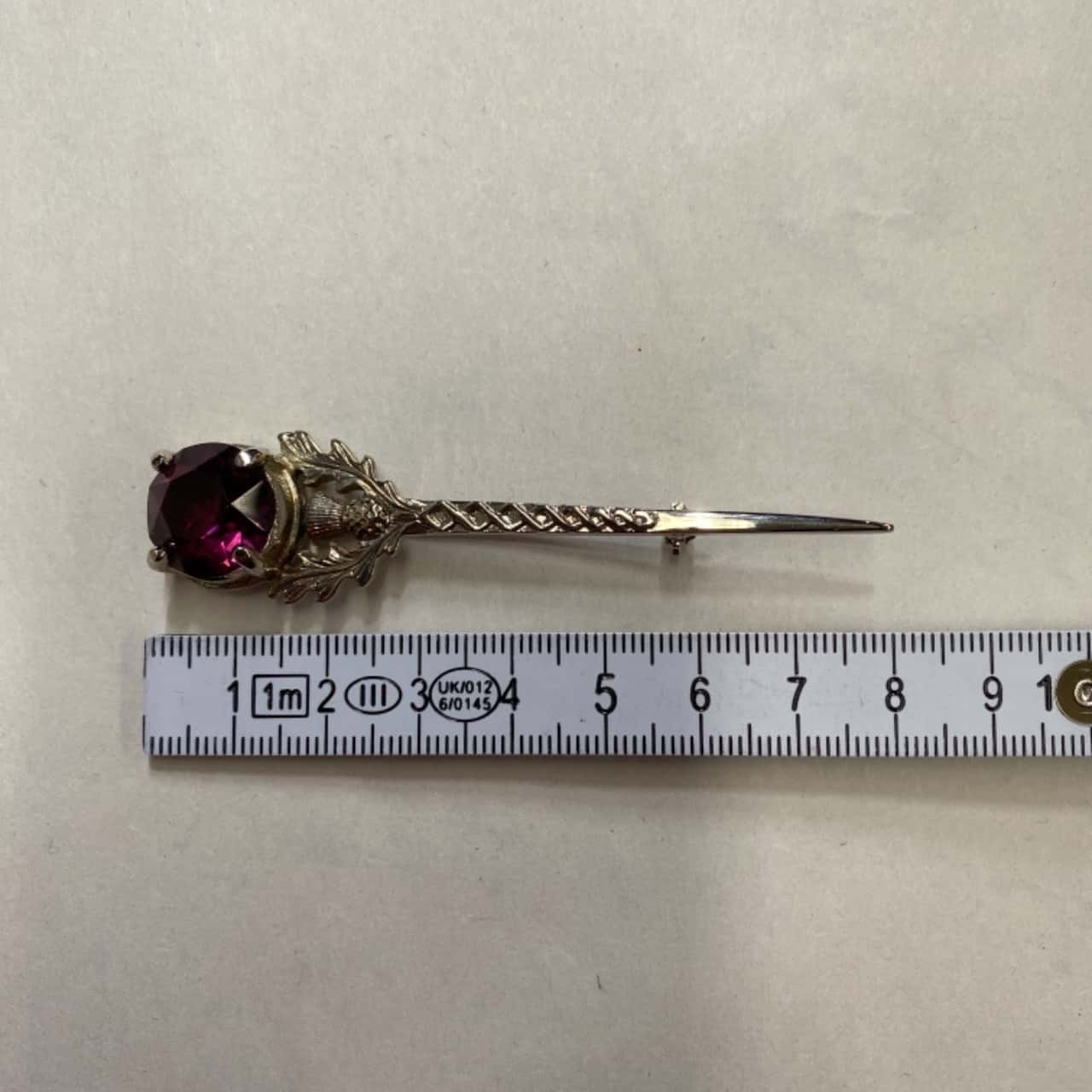 Womens Scottish Thistle Dagger Brooch Pin(s)