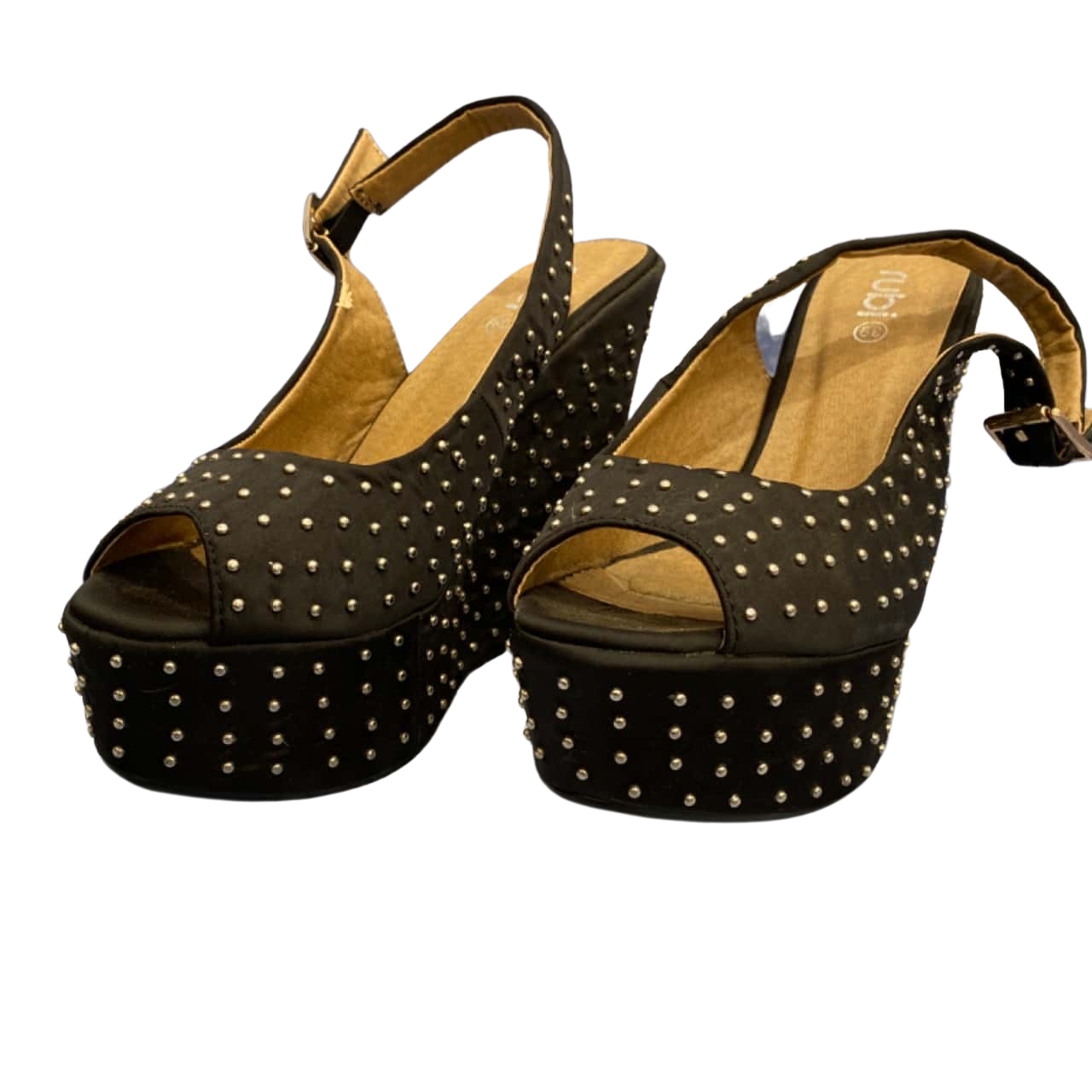 Rubi Womens Size 39 Black Pattern Heels