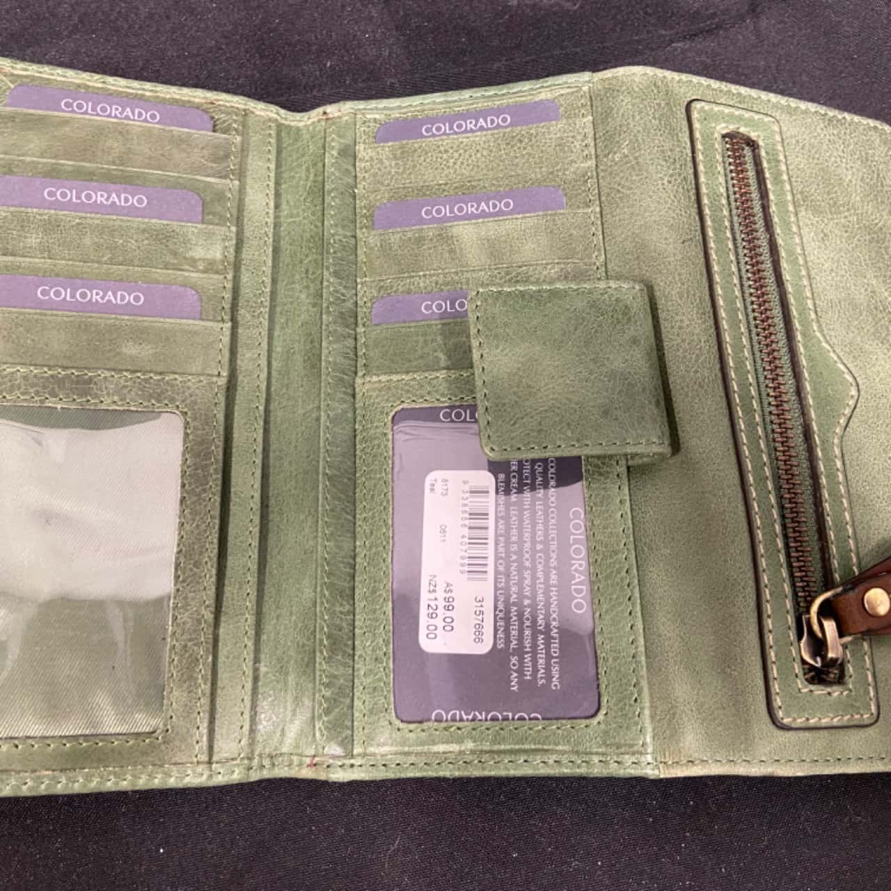 Colorado Green Leather Large Trifold Wallet(s)