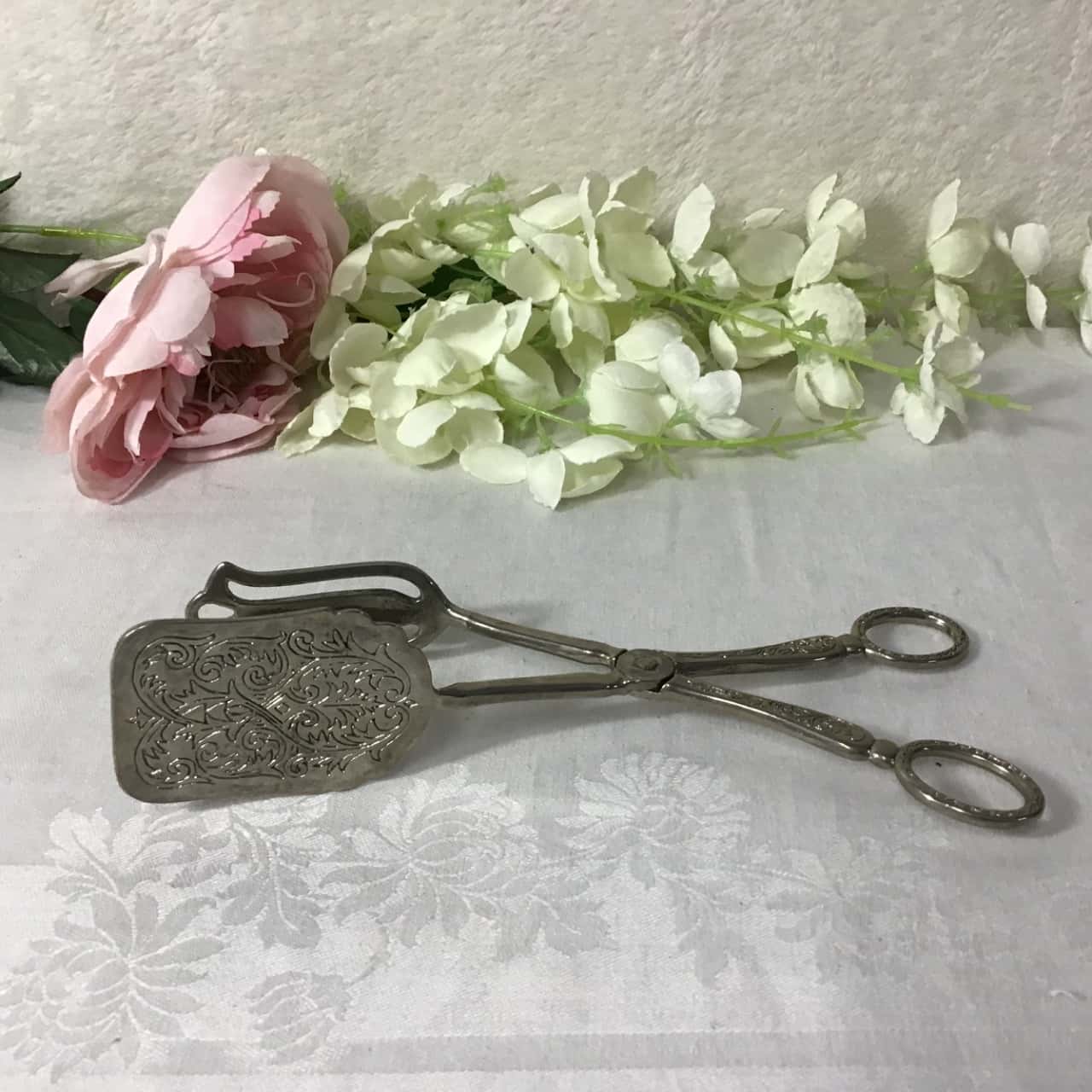 Decorative Pattern Silver Plated Scissor Cake Server(s)