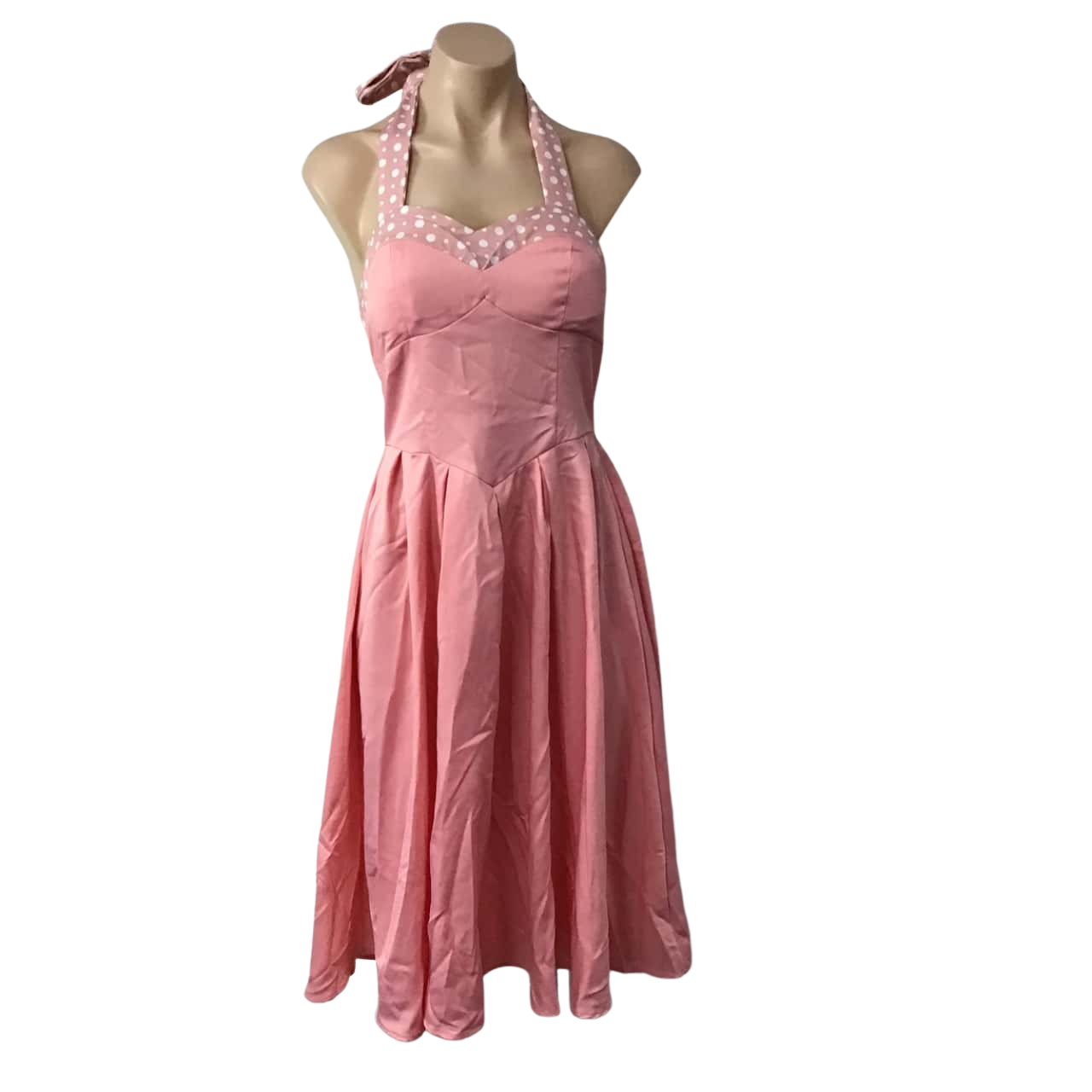 Lindy Bop Womens UK Size 10 / US Size S Salmon Pink / White Spotted ...