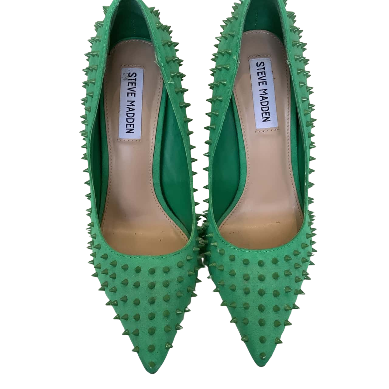 Steve Madden Womens Size EU37, US 7 Vala-S Spiked Pumps Green