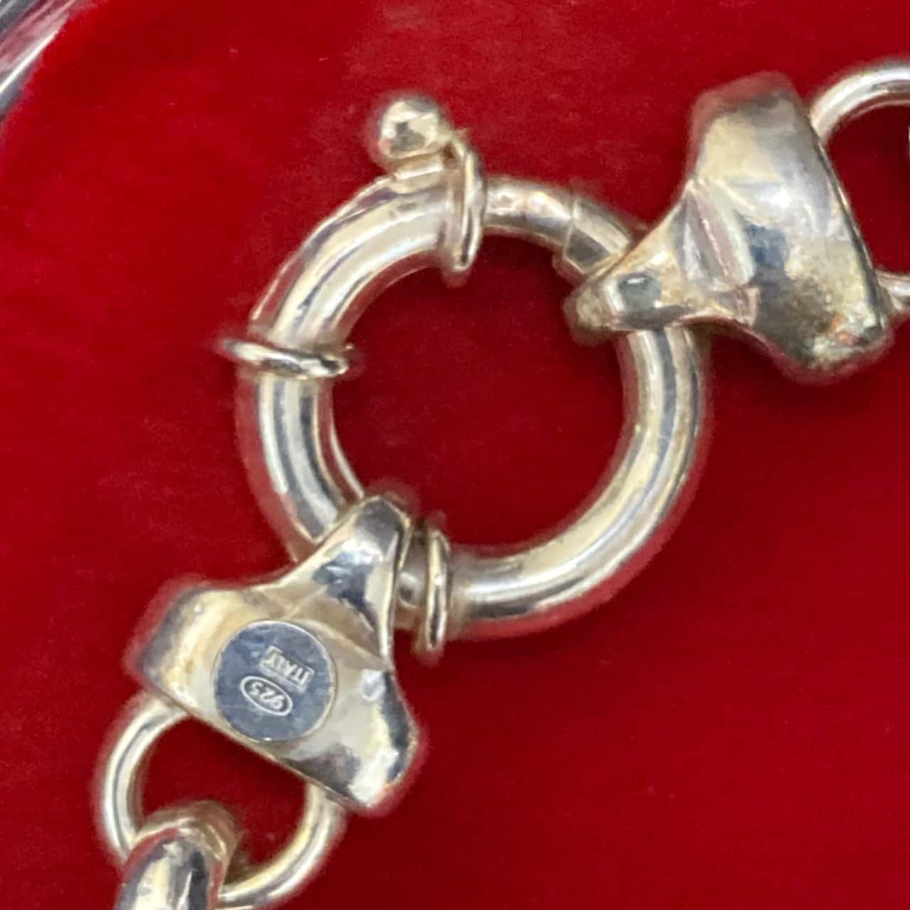 Stamped Silver Large Belcher Chain Bracelet