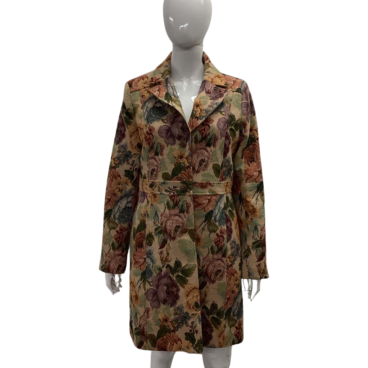 Womens - Vintage Floral Look Button Up Coat(s)