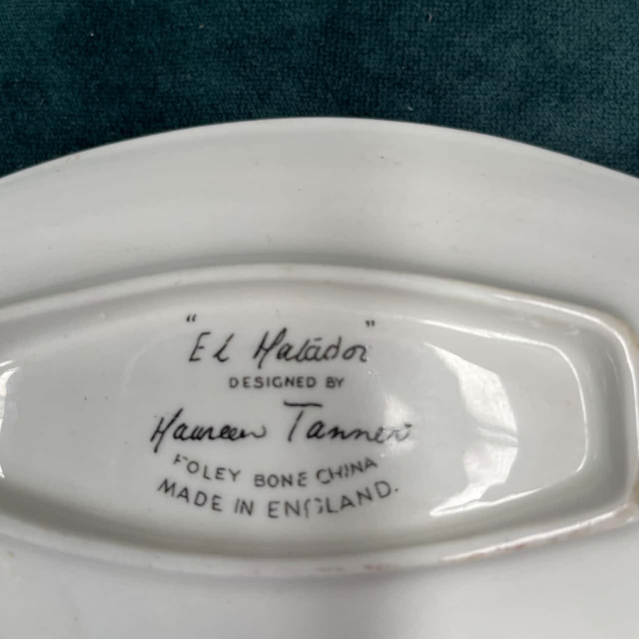 Maureen Tanner Bone China dish. “El Matidor”(s)