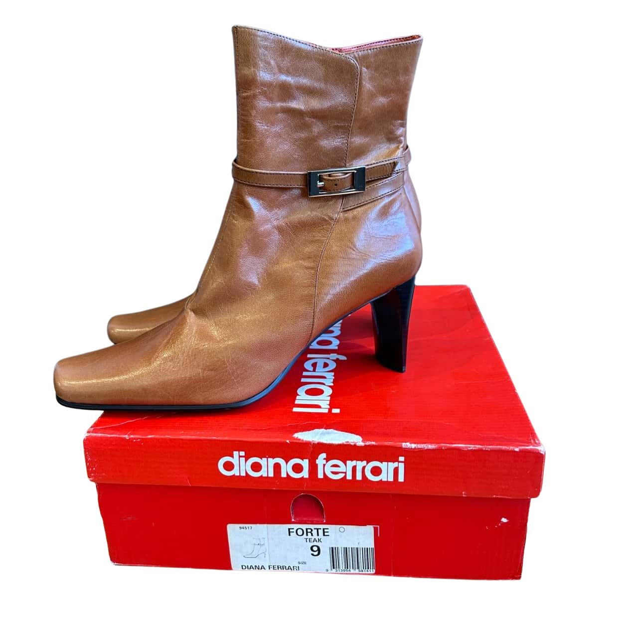 In Original Box Diana Ferrari Women's Size 9 Leather Boots Brown (s ...
