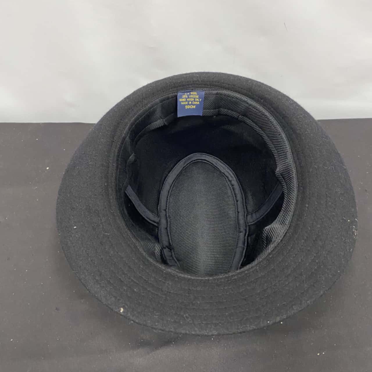 Unisex Black Vintage Brahma Black Wool Hat