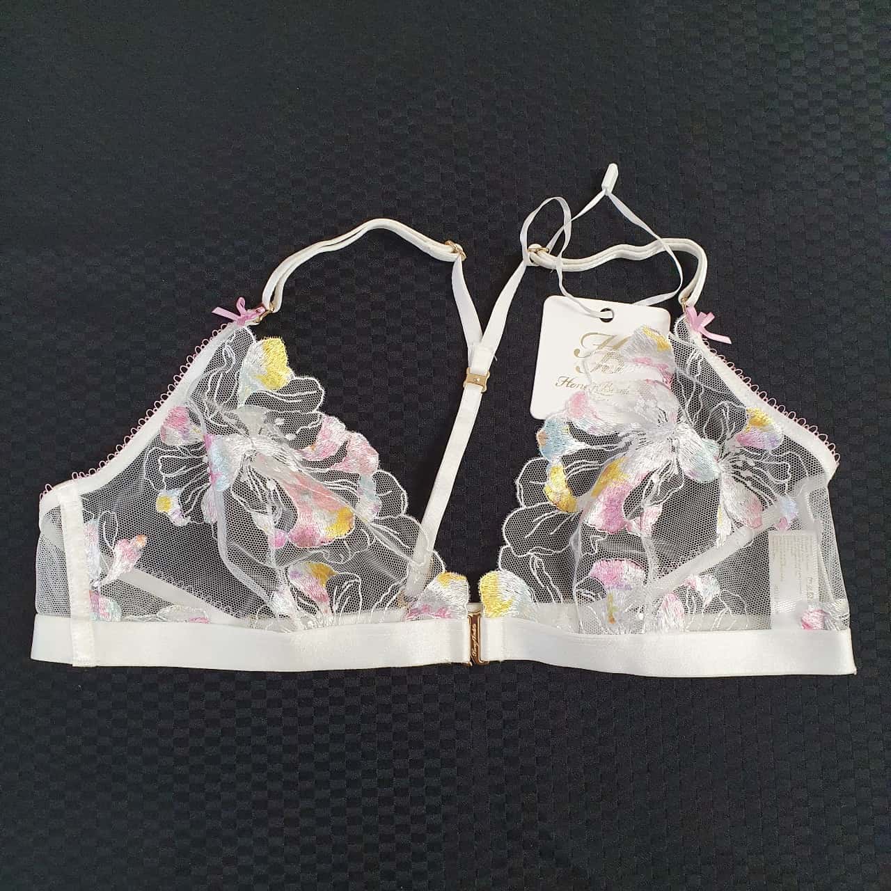 Honey Birdette Women's Size XL Bralette Floral Pastel Bra - New With ...