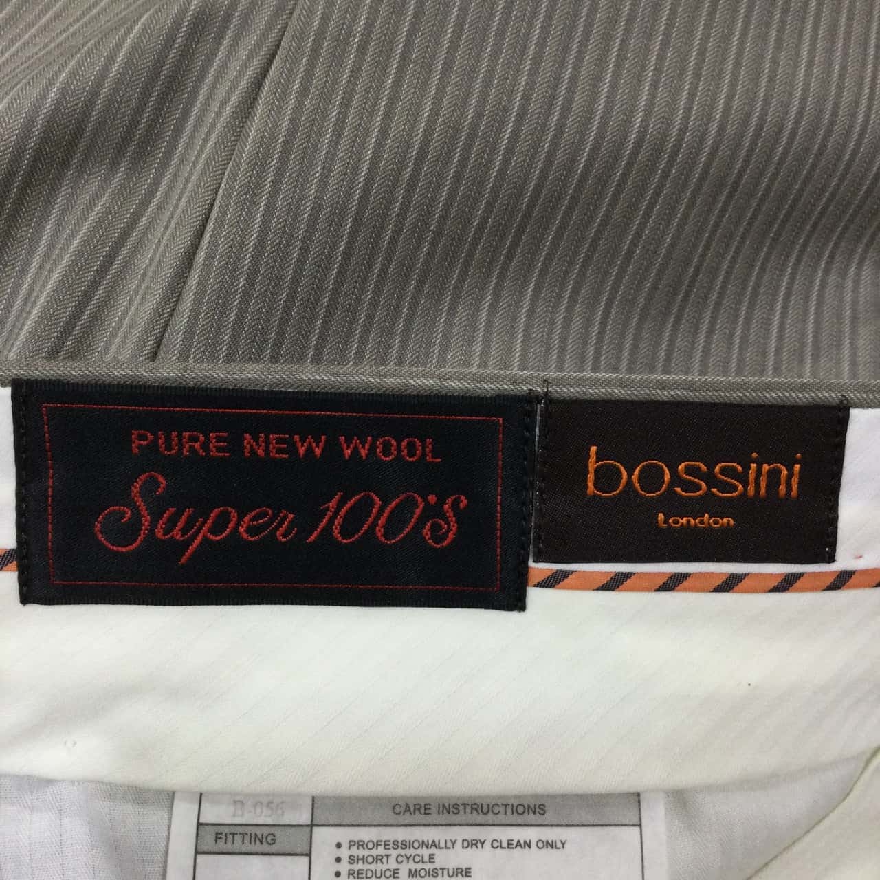 Bossini Mens 2-PC Wool Suit, Size 44R, Taupe(s)