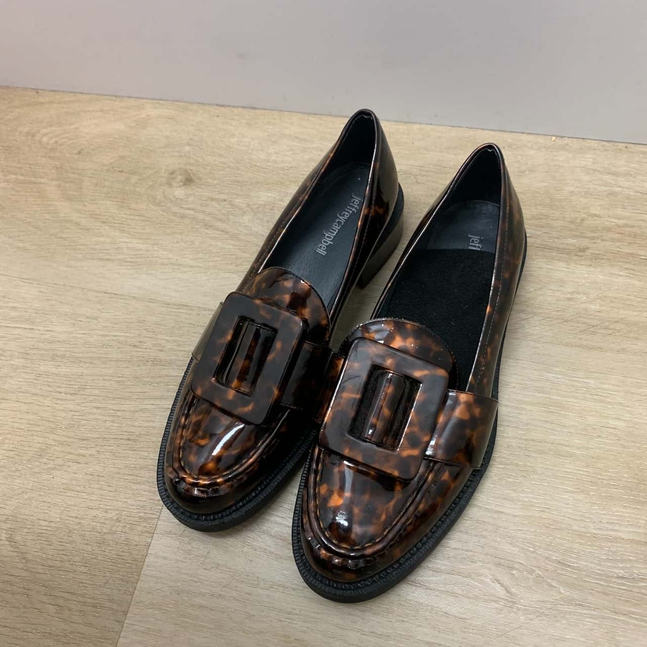 Jeffrey Campbell Womens Size 8 Black /Brown Tortoise shell style Loafers(s)