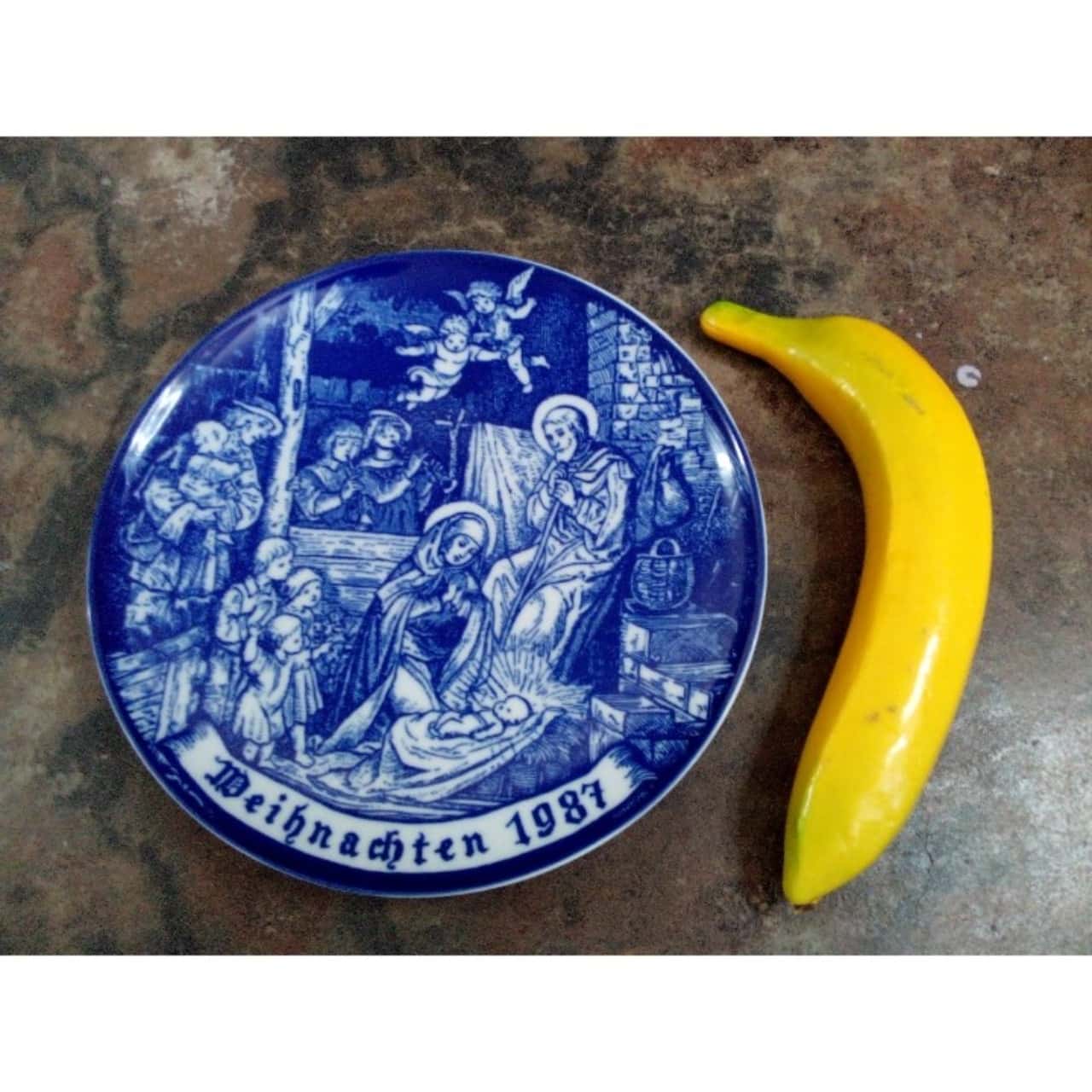 Echt Cobalt Inglasur Bavarian Plate - 1987