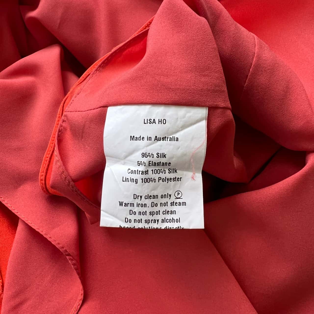 Lisa Ho Womens Size 10 One Shoulder Maxi Silk Dress Orange(s)