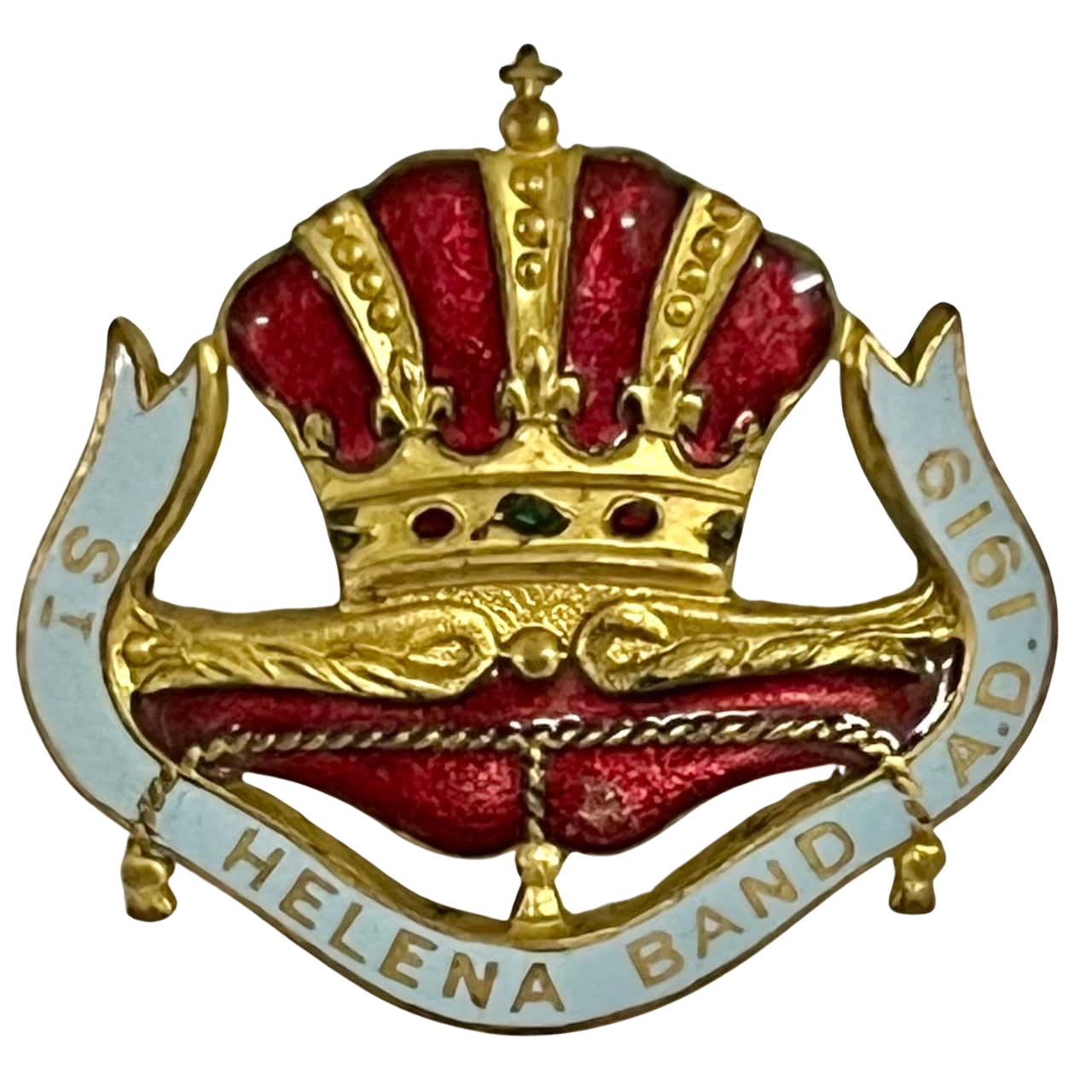 St Helena Band A.D. 1919 Badge