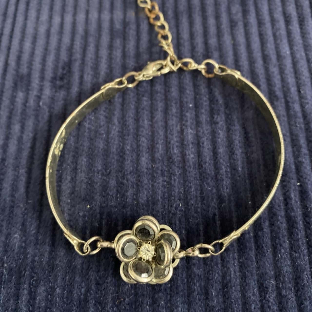 Silver Flower Bangle (s)