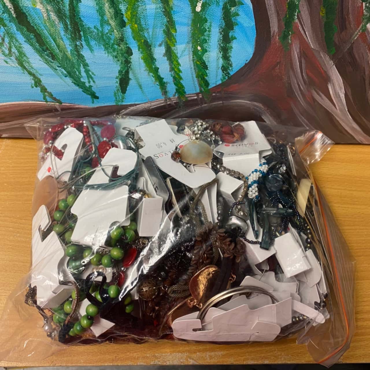 Bag 3- 1.8 kilo bag of TANGLED mixed costume jewellery (s)