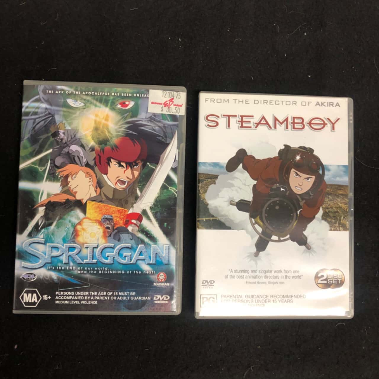 Anime DVDs Bundle: Steamboy and Spriggan(s)