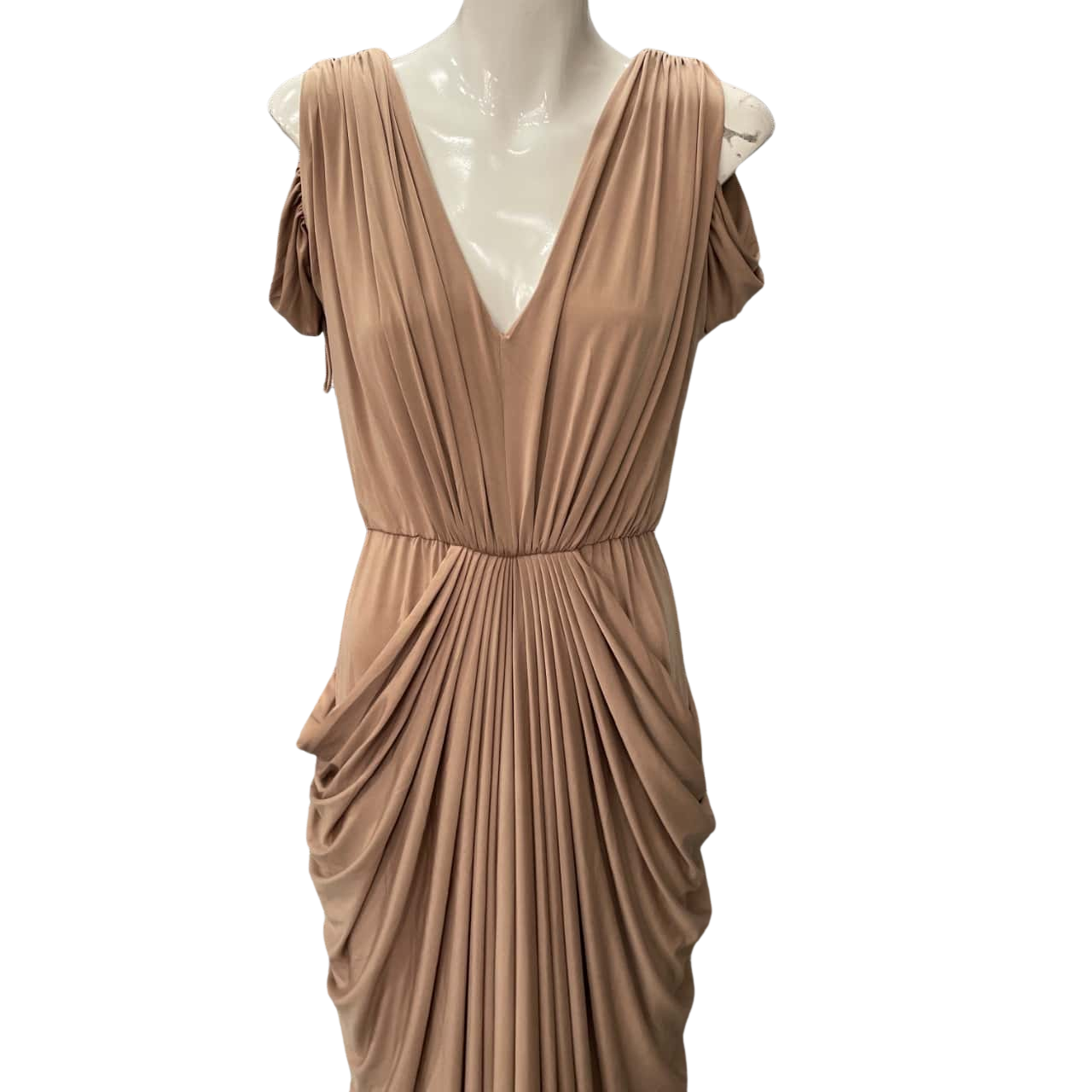 Womens Pia Gladys Perey Formal Dress Beige, Size 8