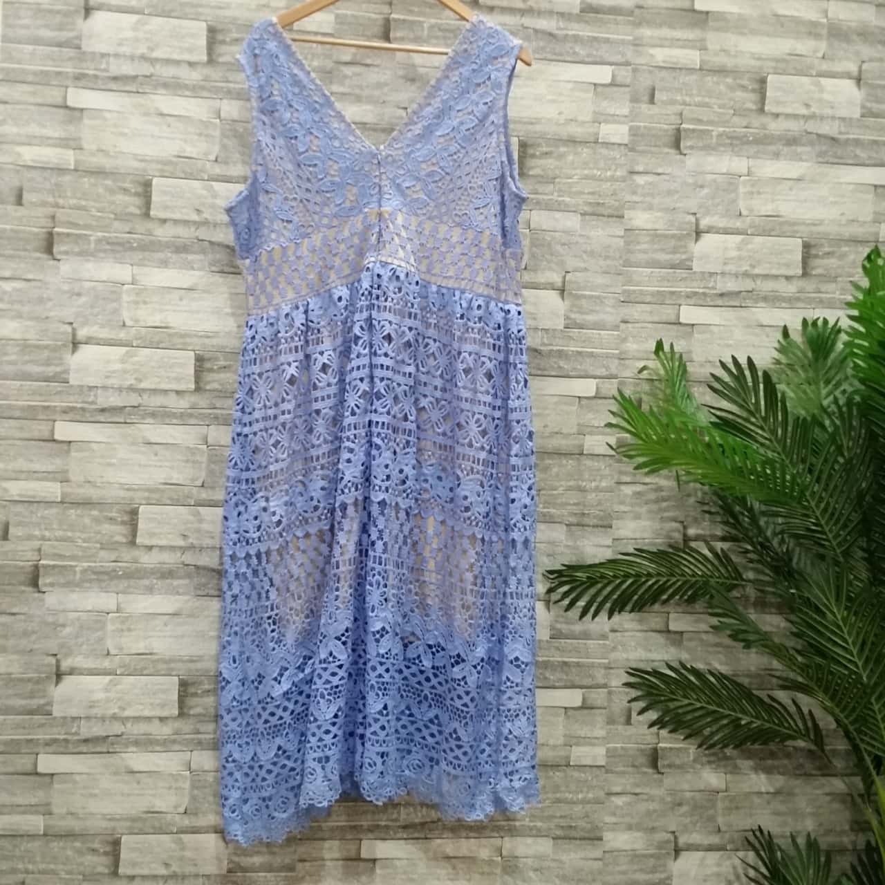 Divine Avenue Womens Size 20 Midi Dress / Sleeveless Dress Blue / Other (s)