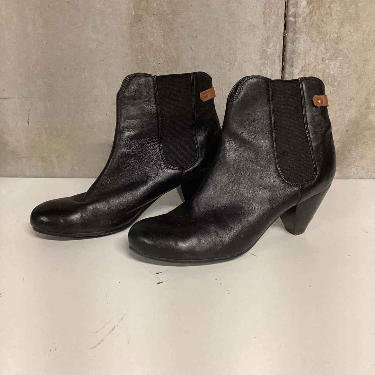 Midas Womens Heel Boots Size 38 Black(s)