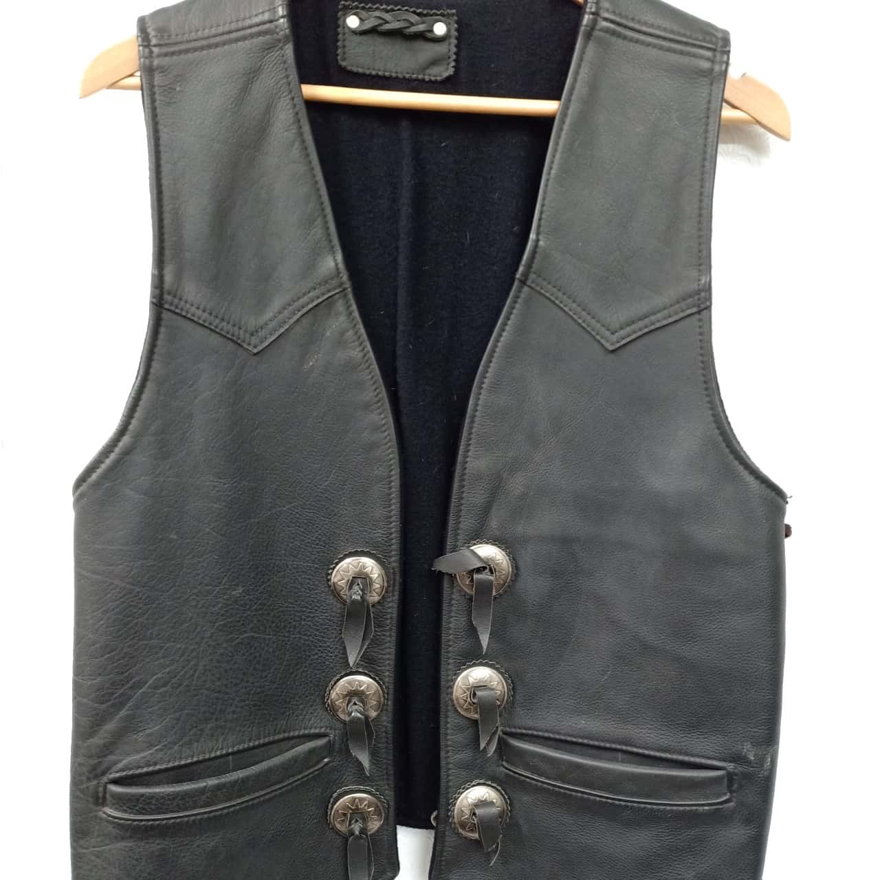 Unbranded Leather Mens Biker / Vests Black (s)
