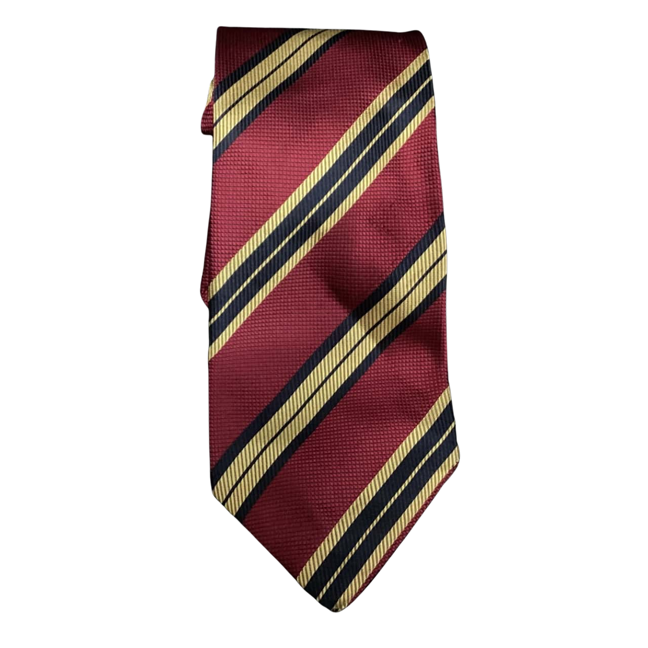 Oroton Silk Tie Black / Gold / Red