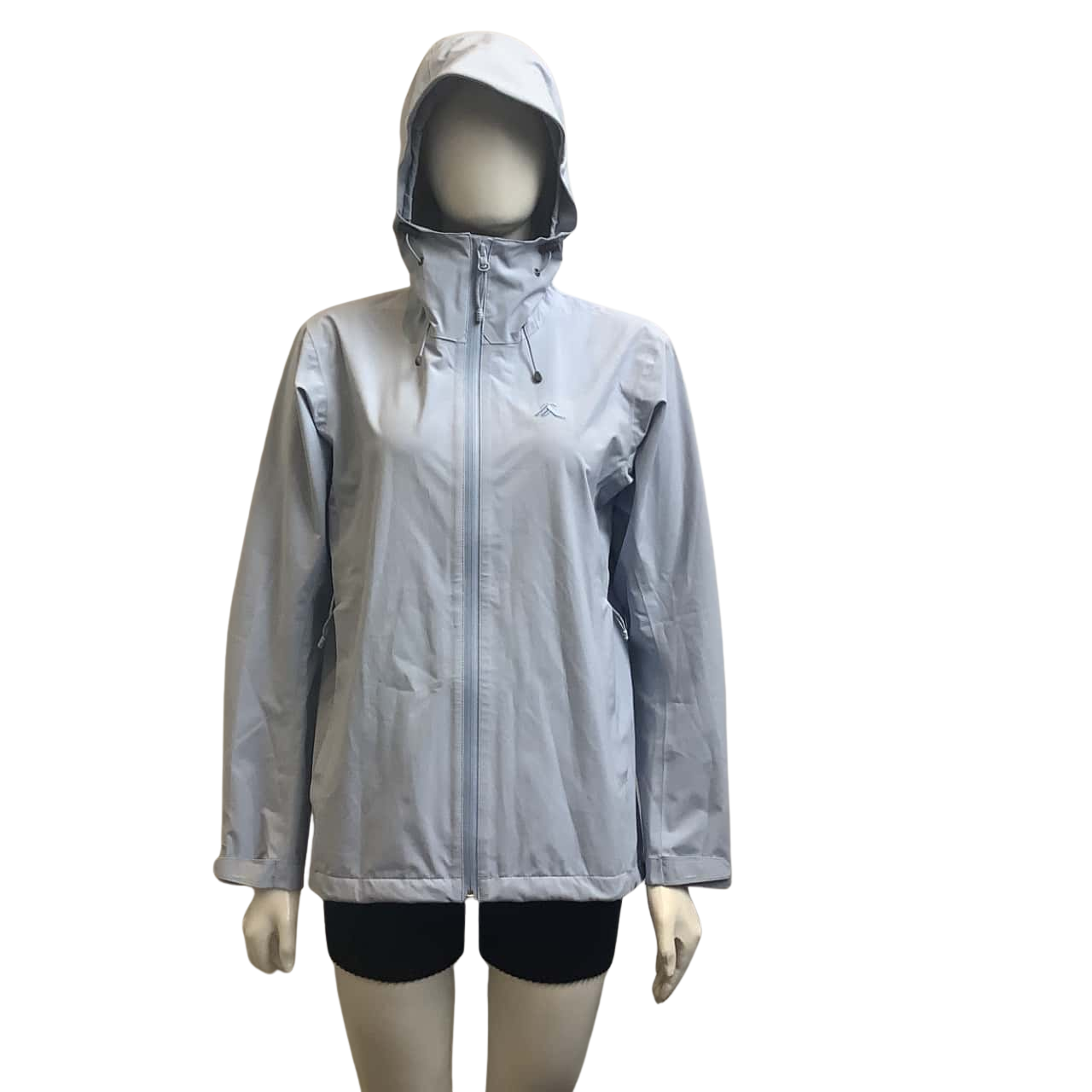 Macpac Womens Label Size 12 Hooded Mistral Rain Jacket Light Blue(s)