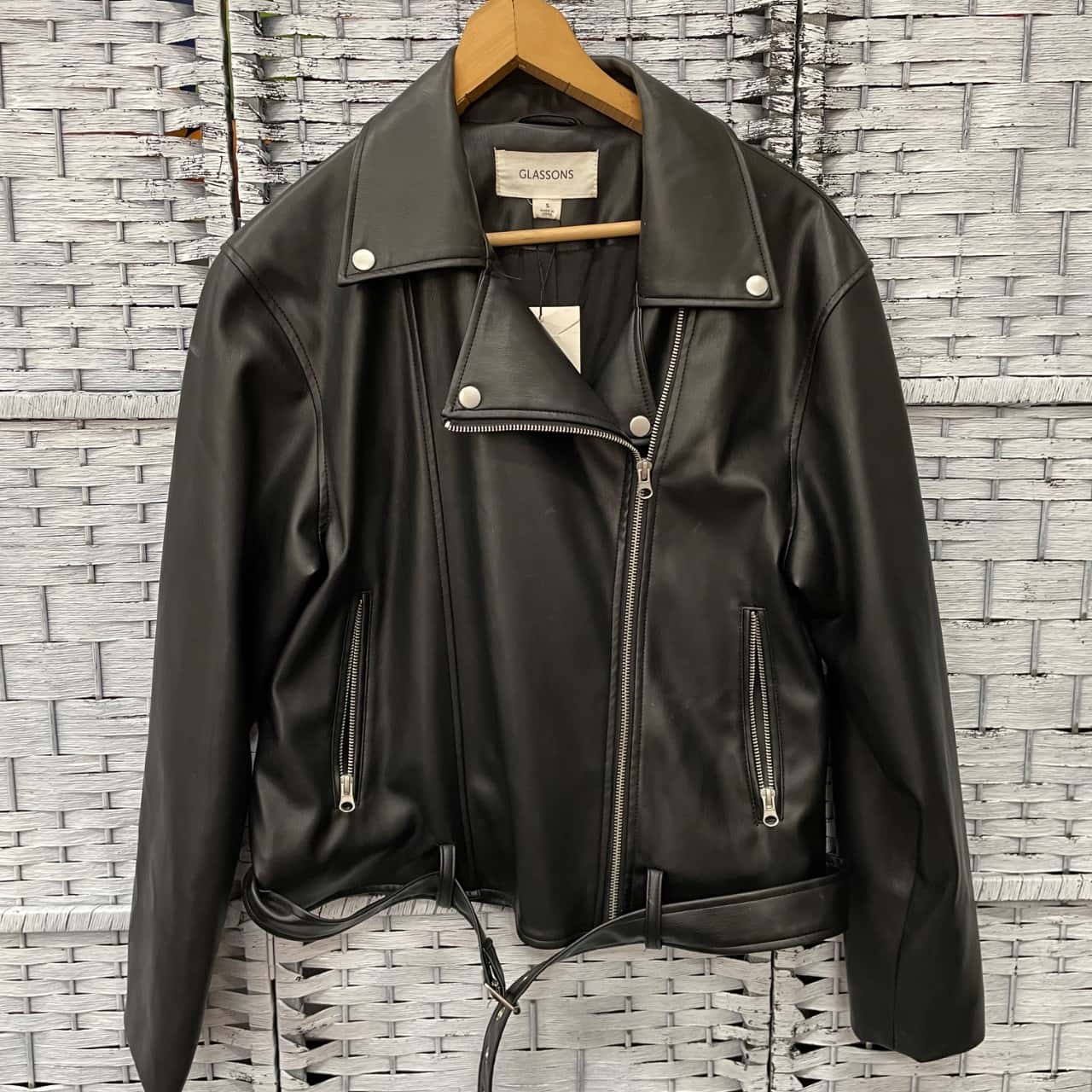 Glassons Womens Size S Biker Jacket Black