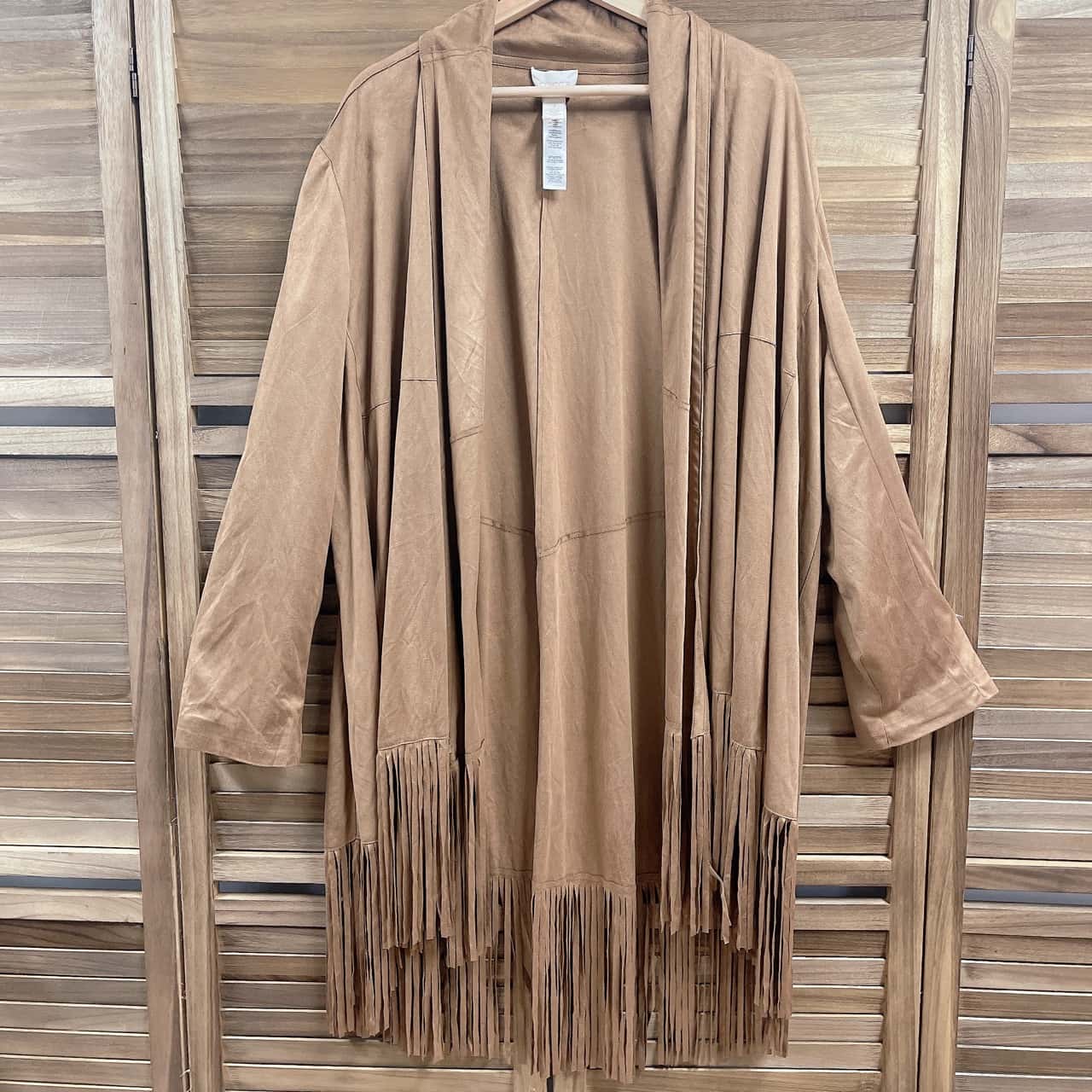 LAST CHANCE• Chico's Fringe Jacket Size 3 (s)