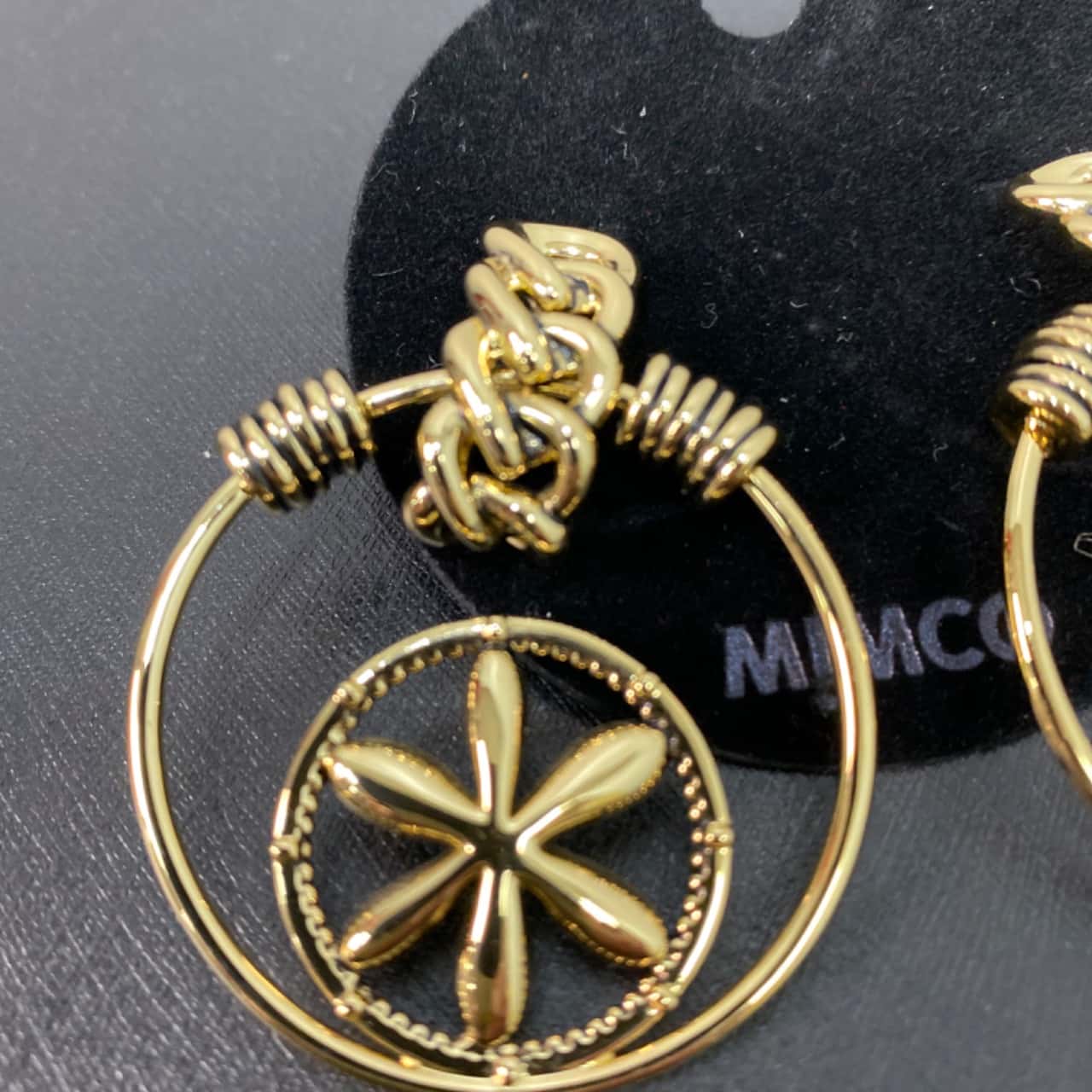 Mimco Womens Optimist Hoop Earrings Gold