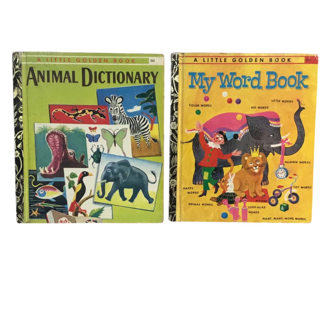 Vintage My Word Book & Animal Dictionary A Little Golden Book