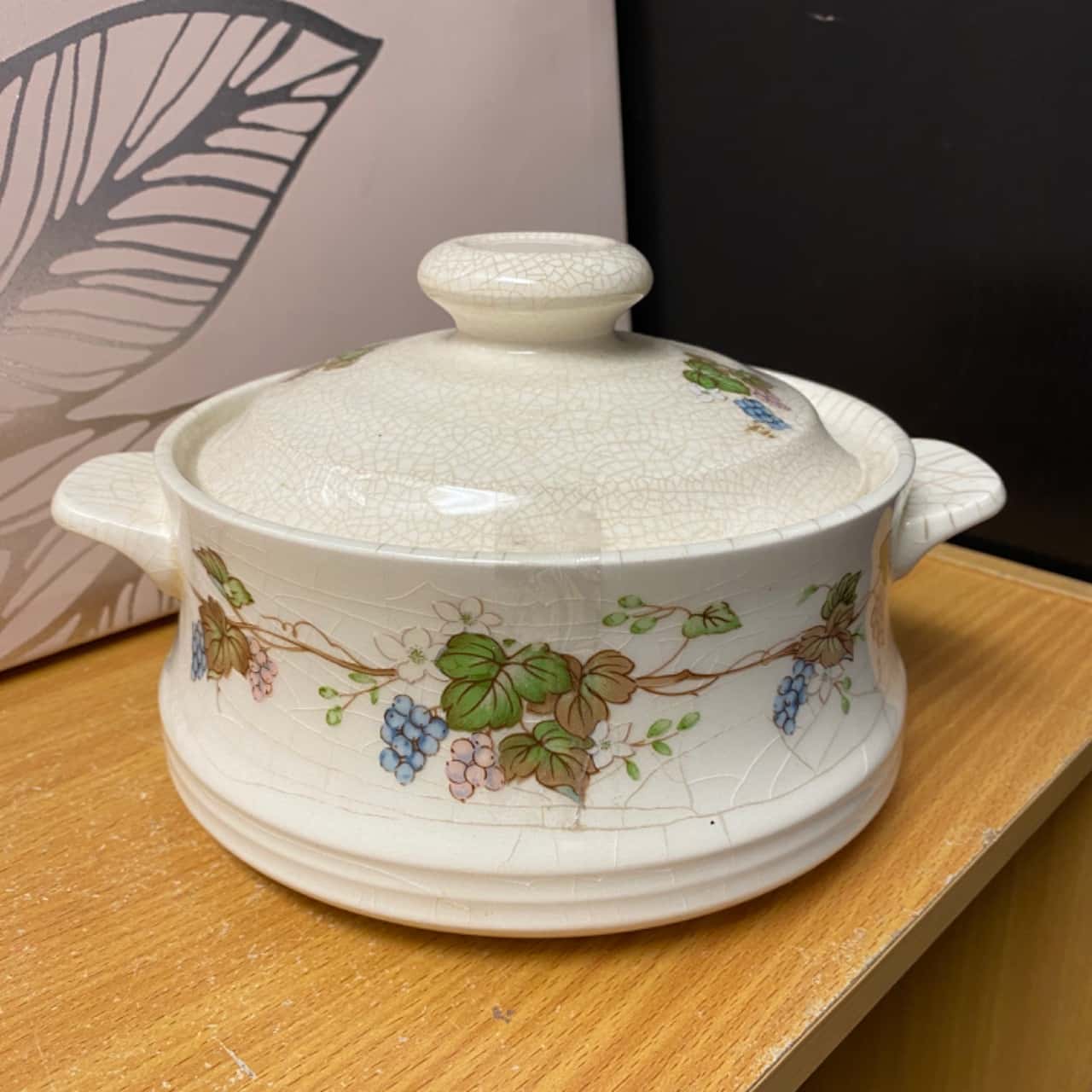 Casserole Dish “Made in Japan”Grapevine pattern