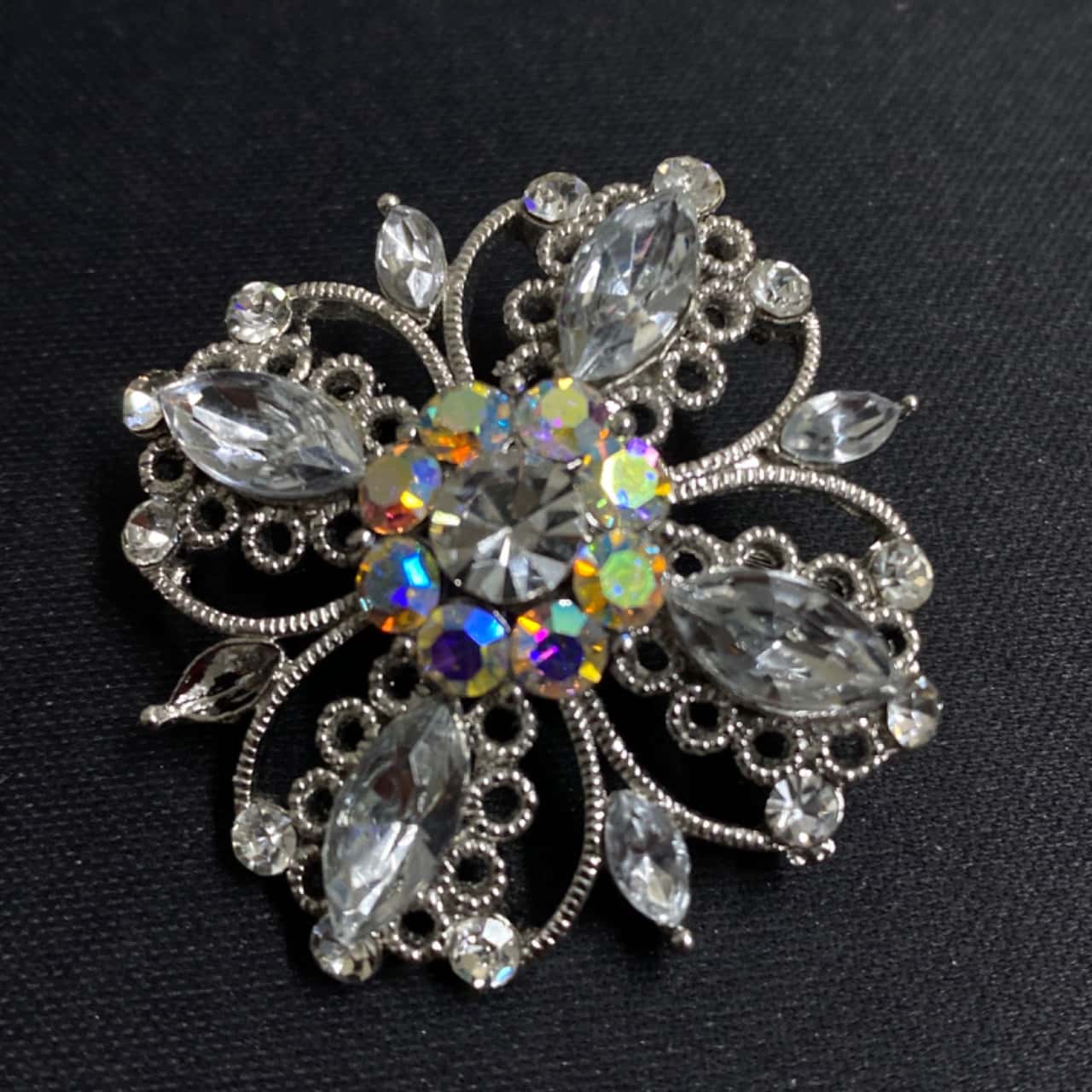 Vintage Style Diamante & Metal Brooch (s)