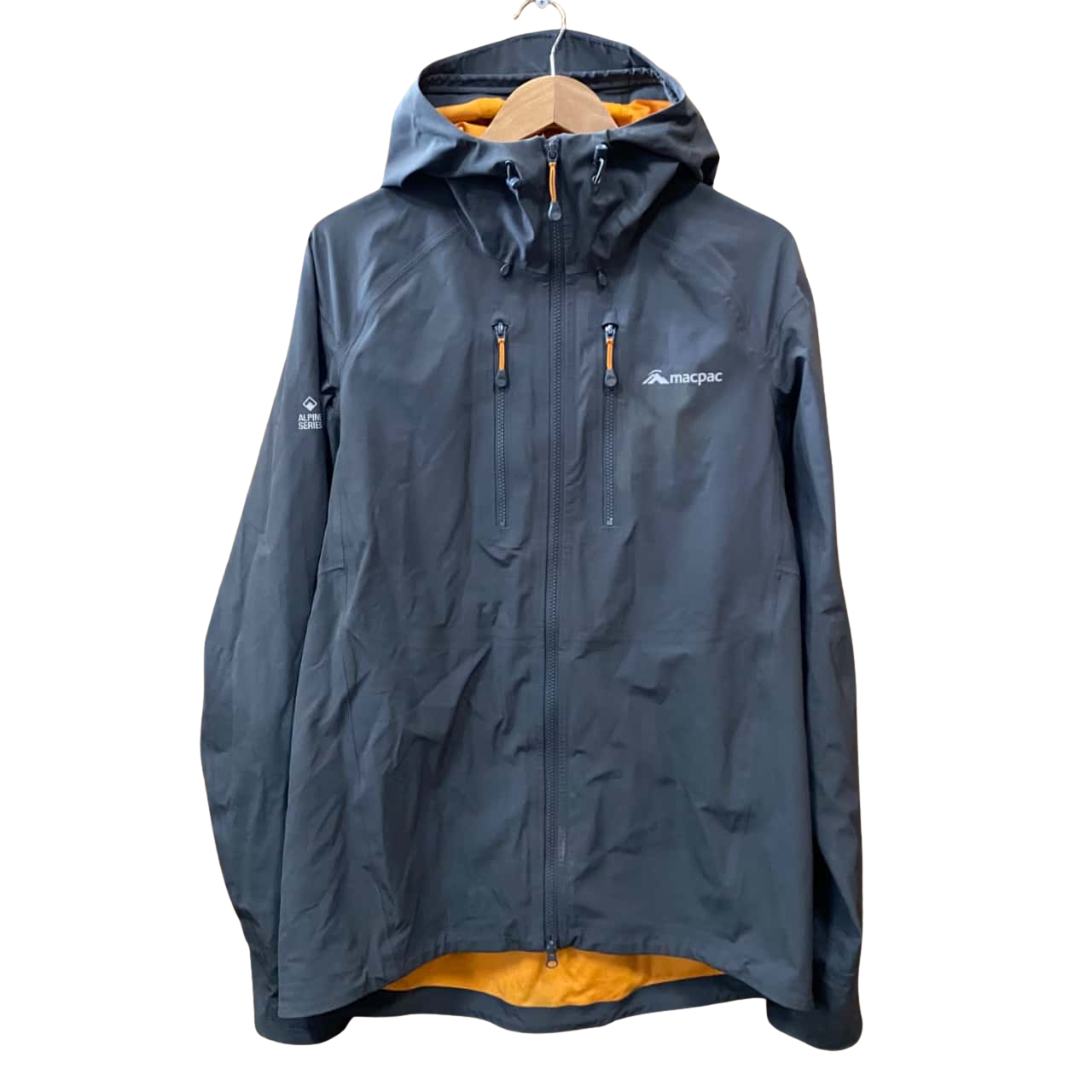 Macpac Charcoal Grey Alpine Series Rain Jacket Size L