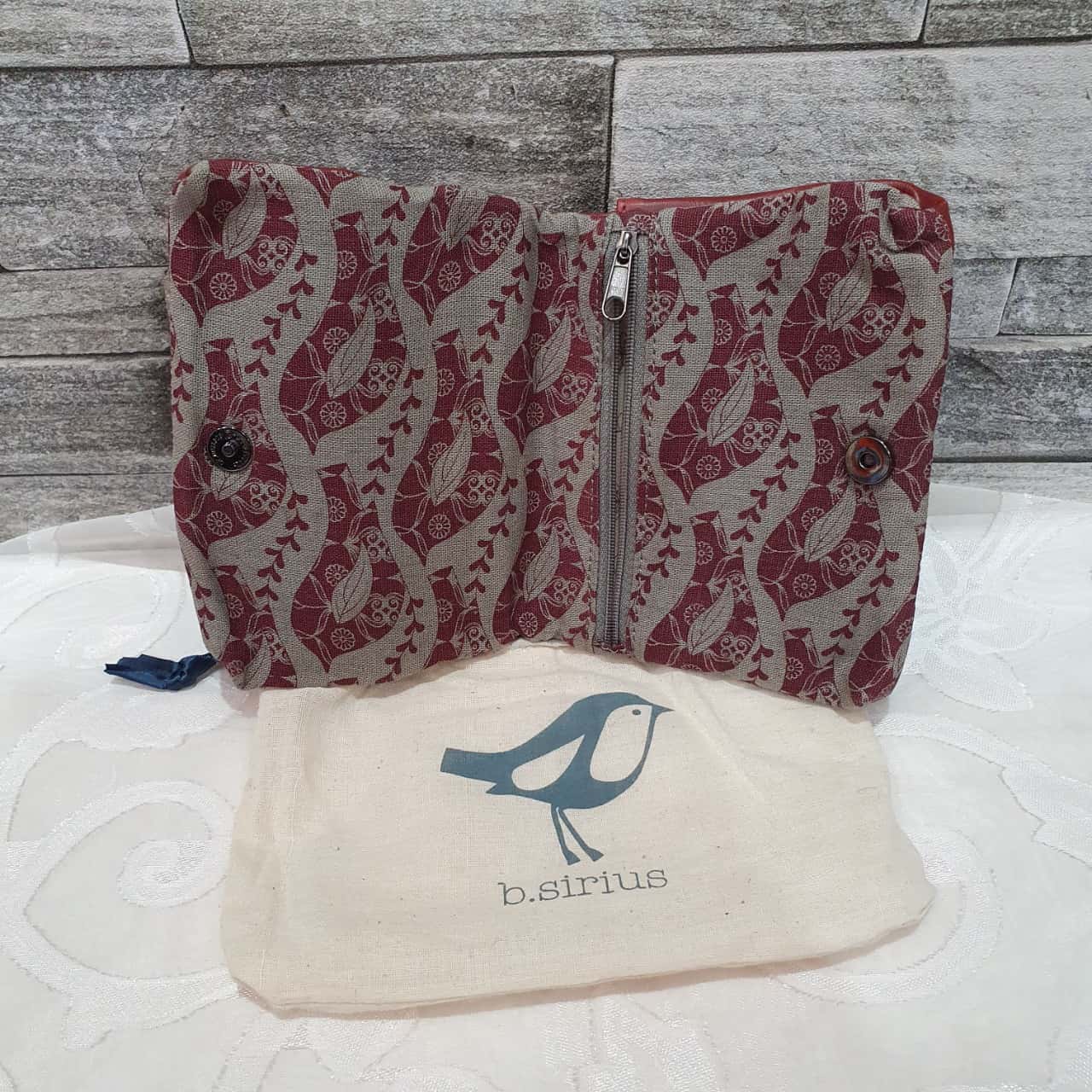 B.Sirius Womens Purse Grey / Maroon