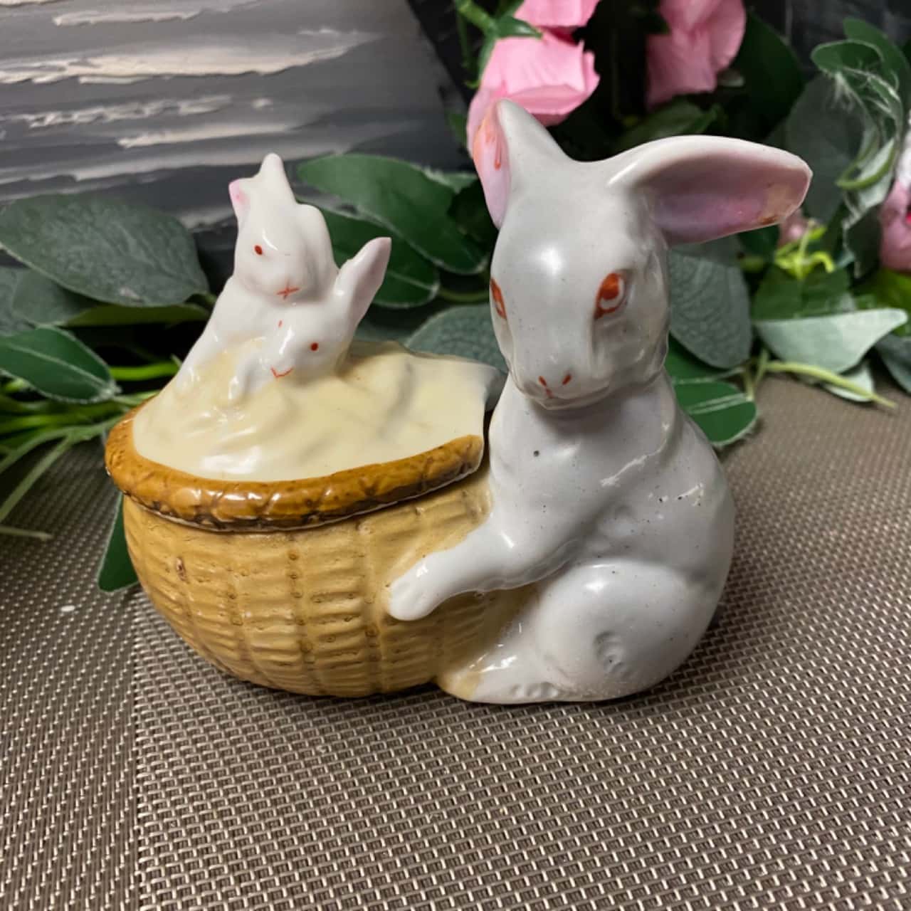 Vintage Bunny trinket box(s)