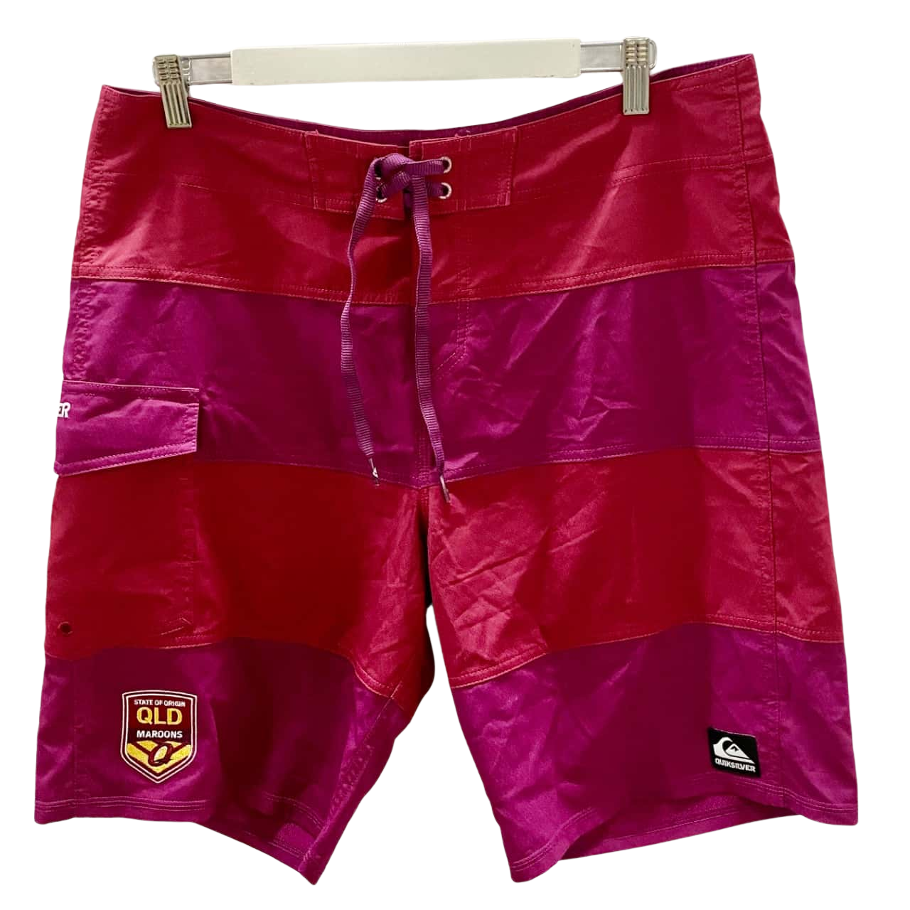 Quicksilver QLD maroons supporter Shorts Size 34