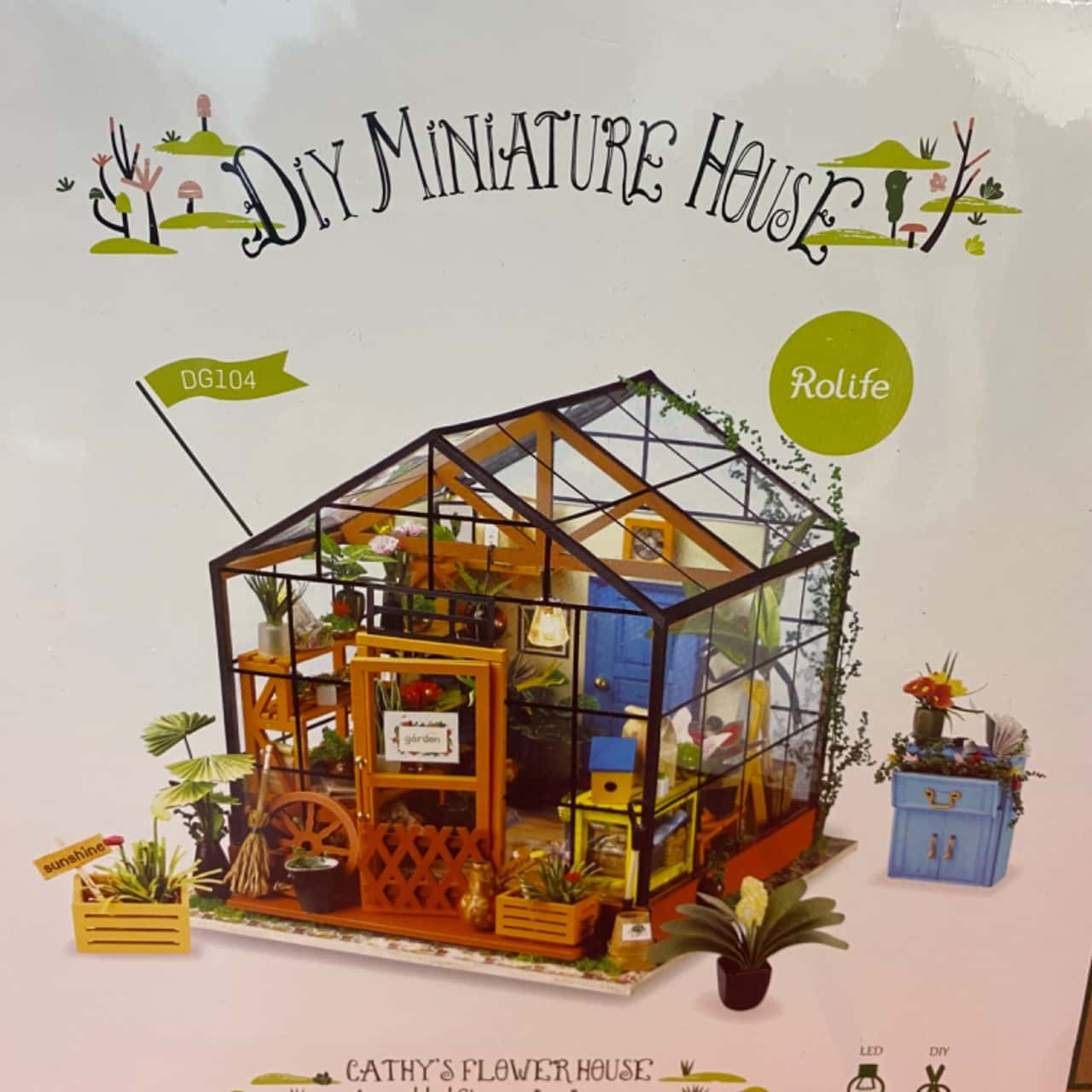 Rolife DIY Cathy Flower House Mini House Kit Multicoloured NEW (s)