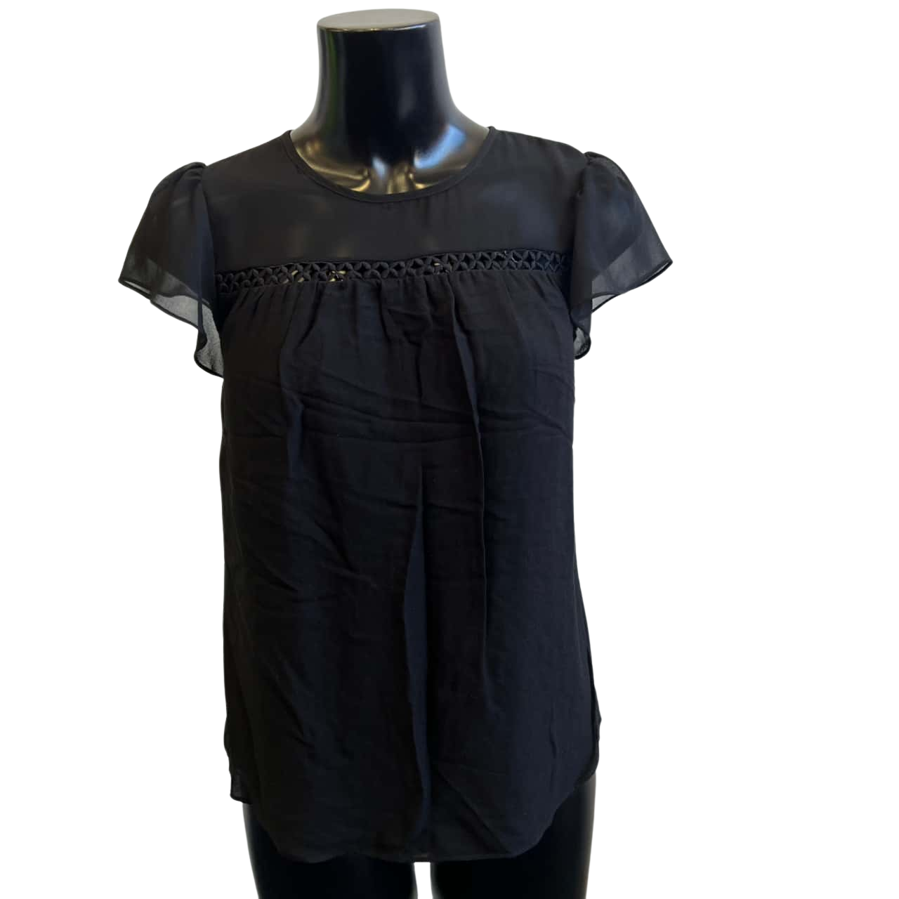 Tokito Womens Size 6 Short Sleeve Top Black