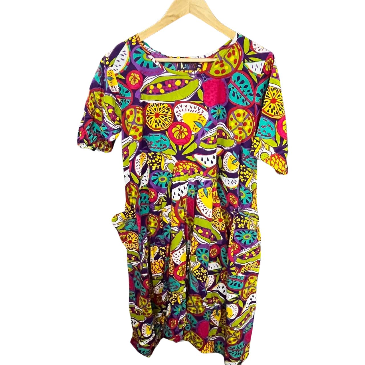 Keshet Womens Size M/L Cotton Dress Multicoloured (s)