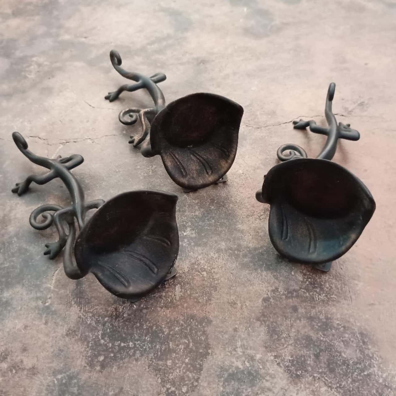 3 x Partylite Metal Gecko/Lizard Wall Hanging Candle Holders(s) - Used ...