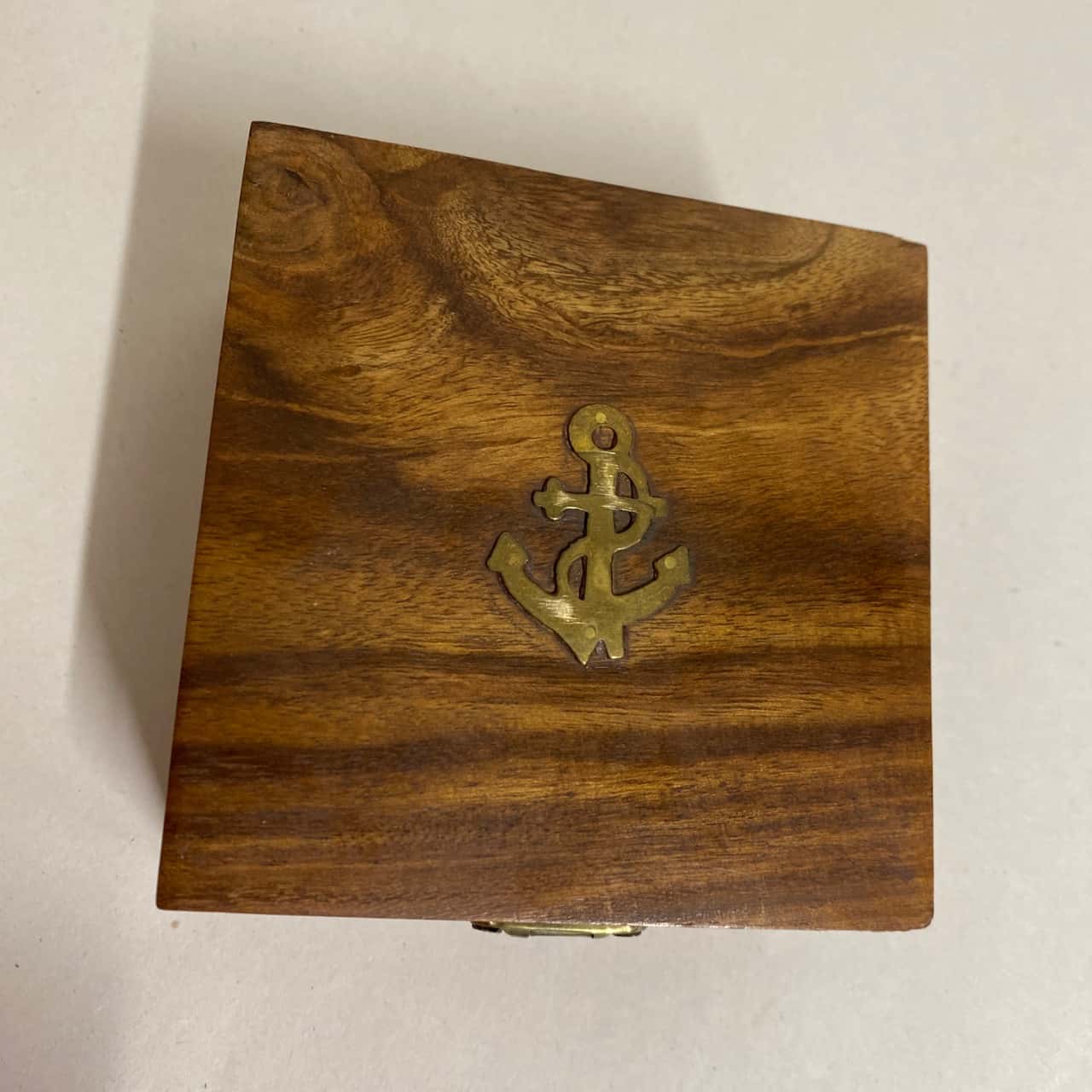 Antique Nautical Brass Brunton Compass with Vintage wooden box(s)