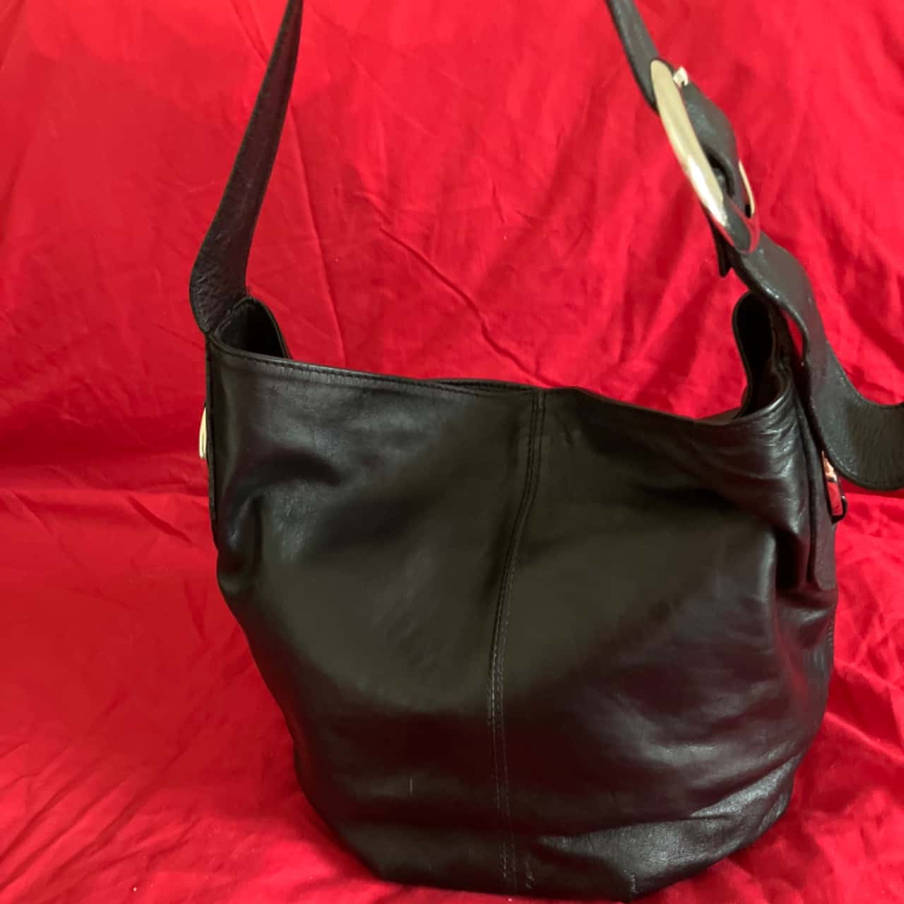 Womens Tote Bag Genuine Kangaroo Black Leather(s)