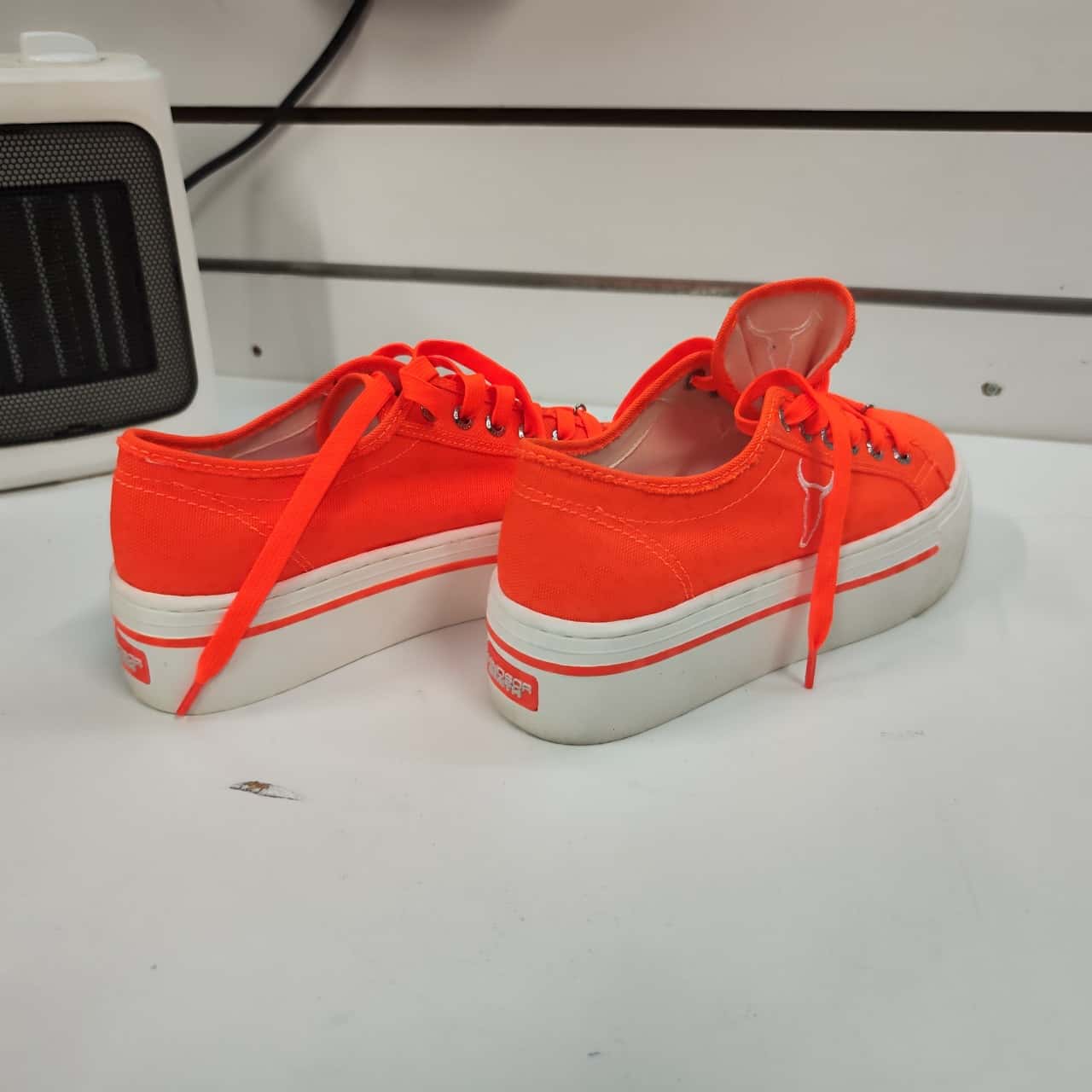 Windsor Smith Womens Size 8 Orange Platform Sneakers (s)