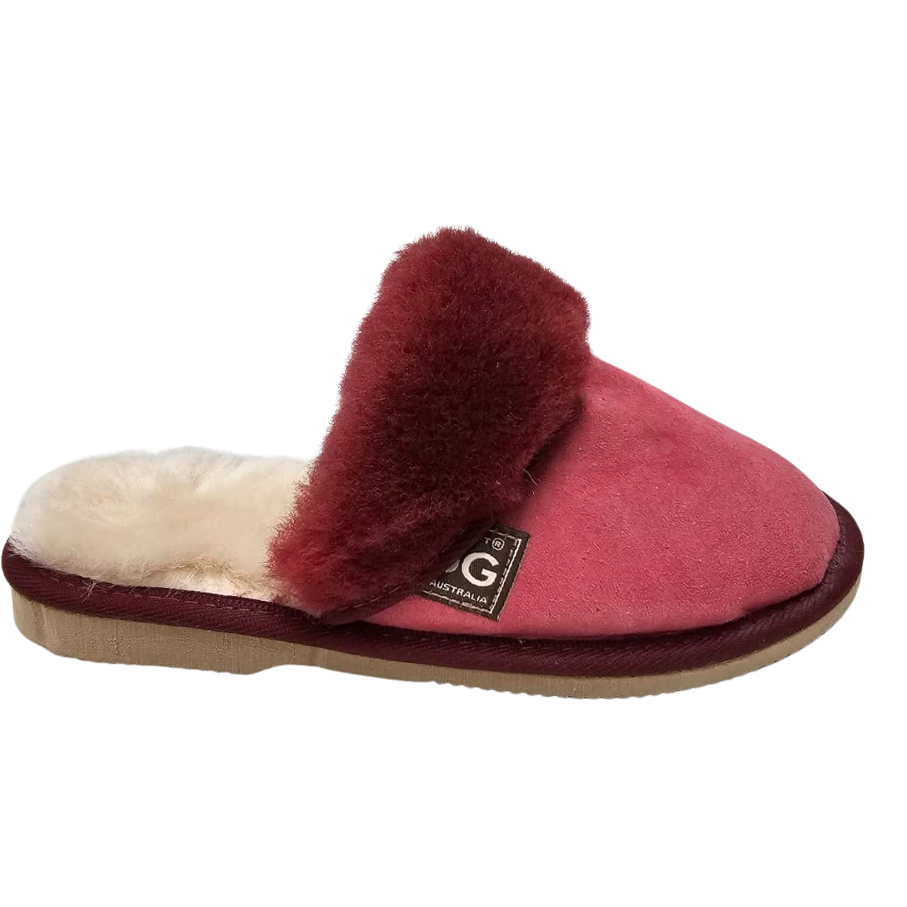 UGG Womens Size 4 / 5 Fur Trim Scuffs & Slides Pink(As New)(s)