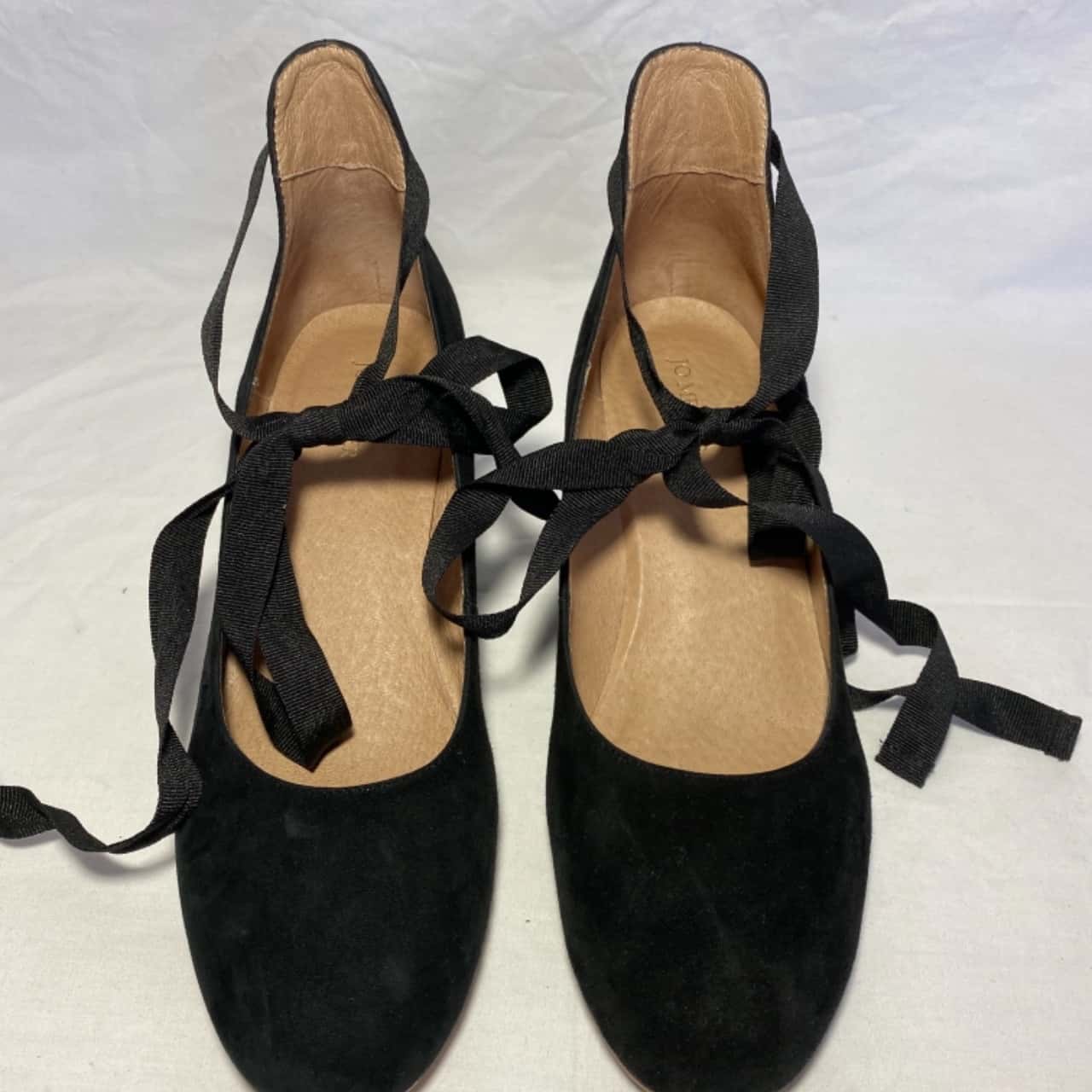 Jo Mercer Womens Leather Black Tie-Up Shoes