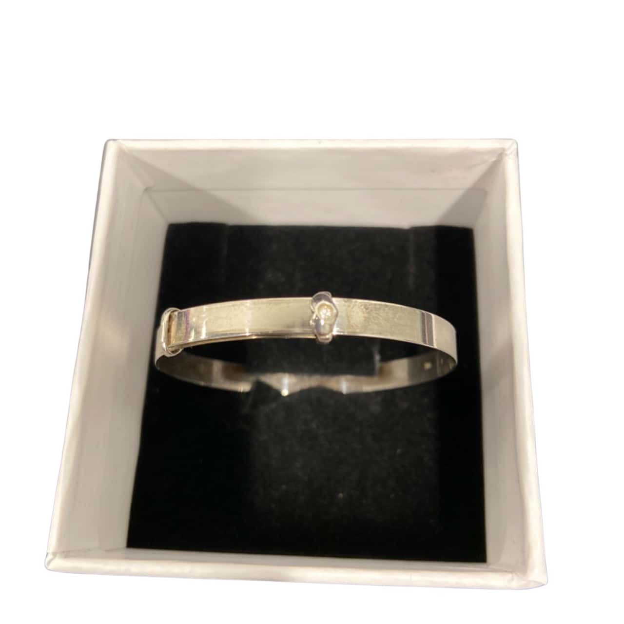 Sterling Silver and Diamond Kids Silver Expandable Bangle(s)