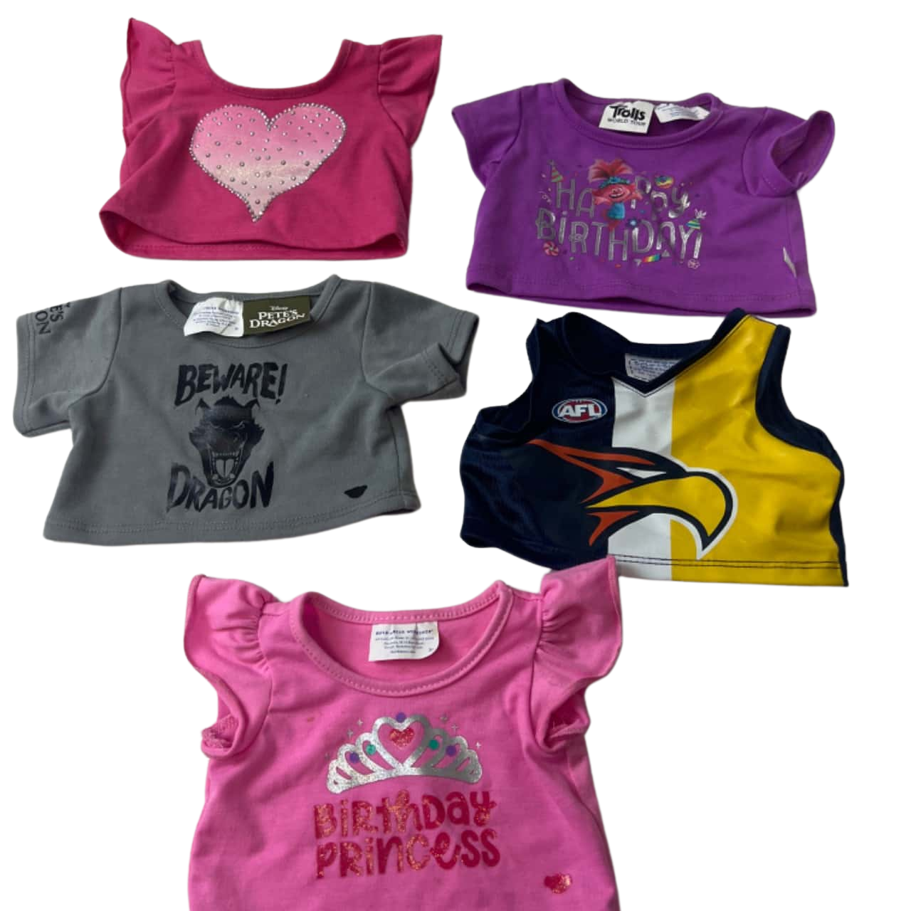 Build a bear tops x5