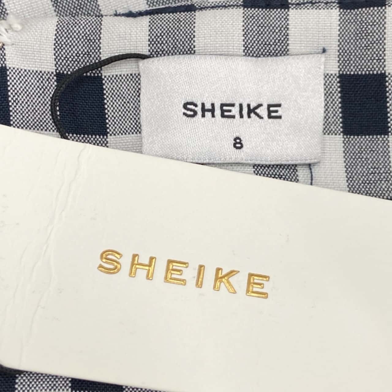 Sheike Womens Size 8 A-Line Black / Checked / White (s)