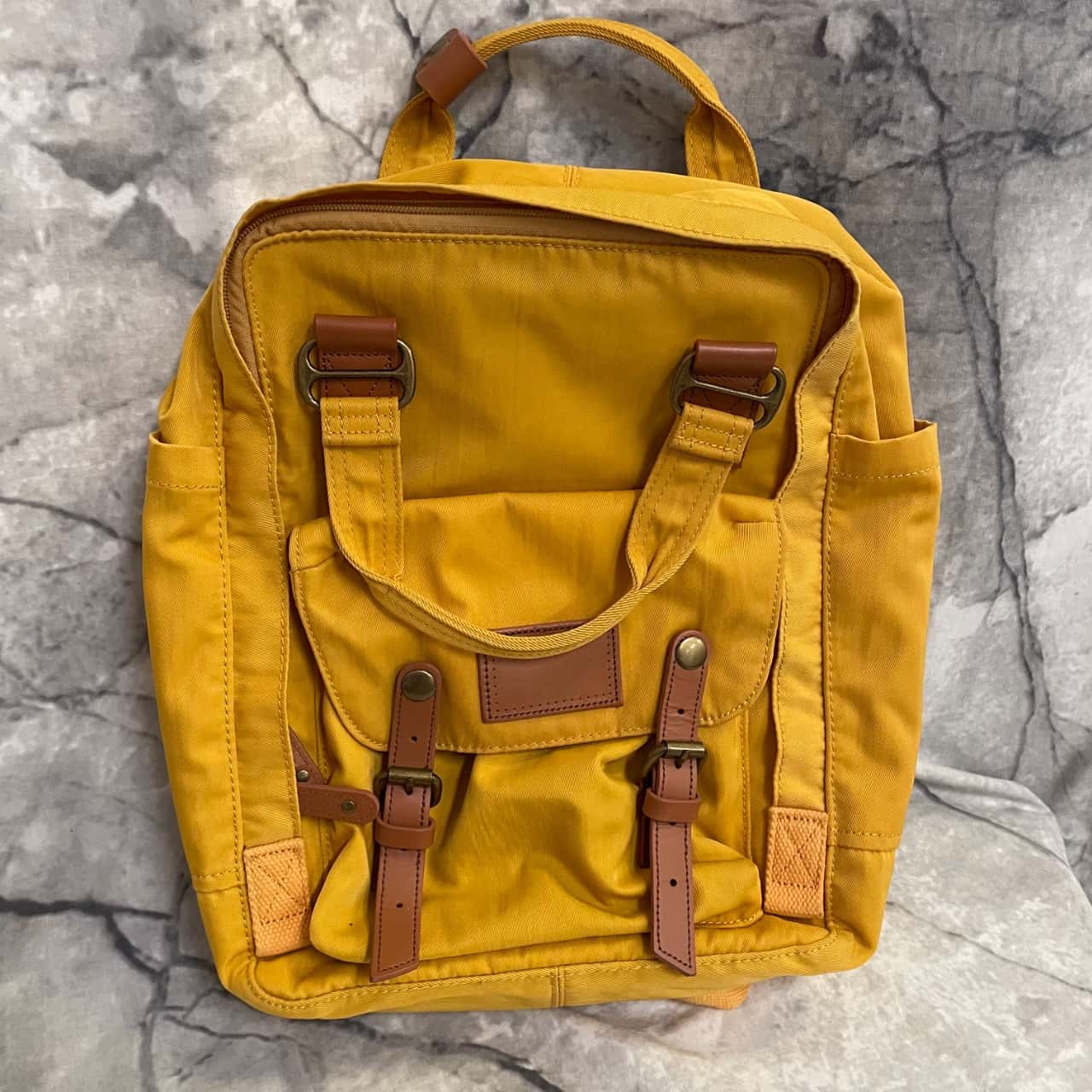 Doughnut Brand Backpack in Colour Mustard(s) - Used Very Good | Salvos ...
